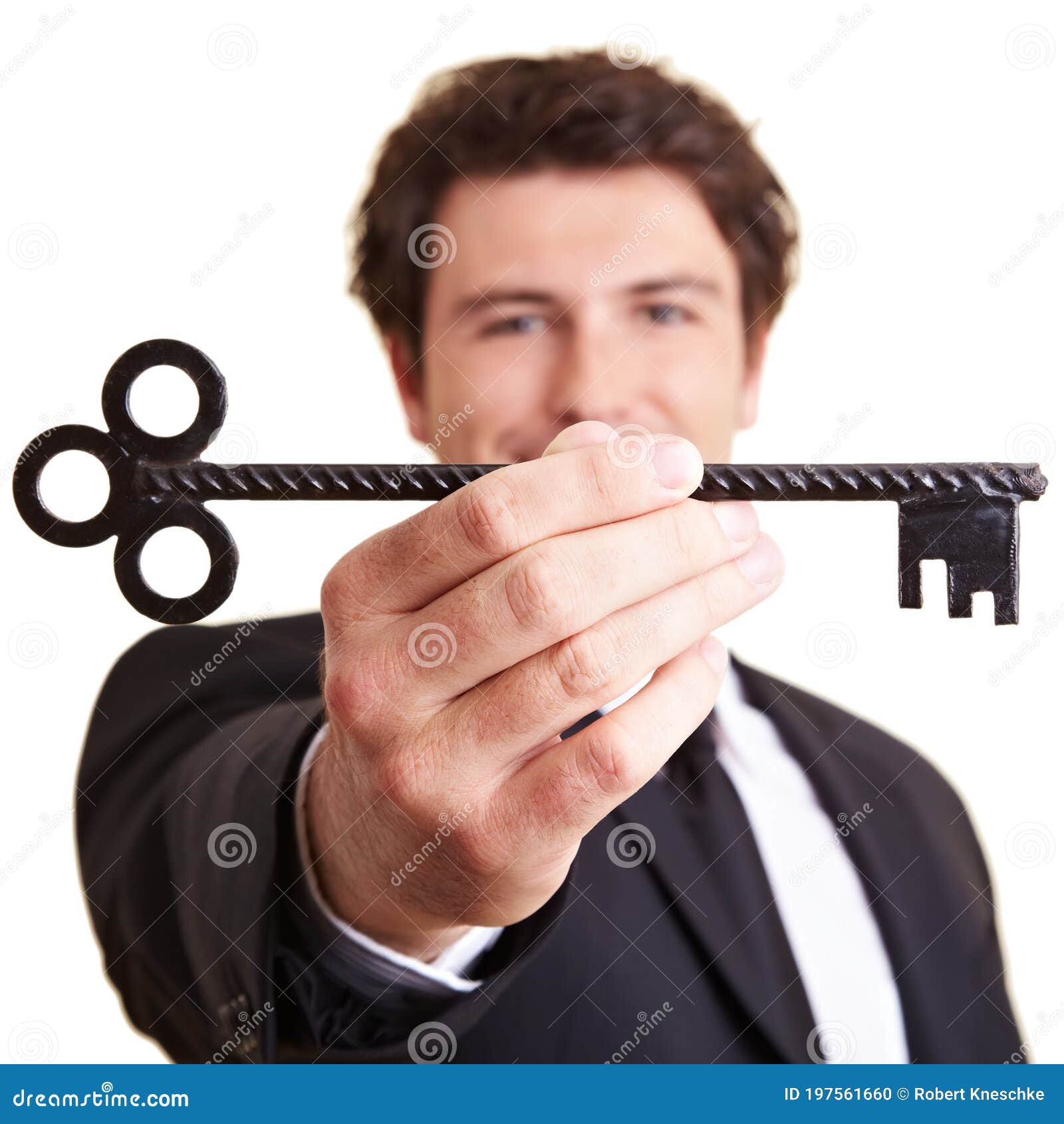 Security guard with key stock photo. Image of control - 197561660