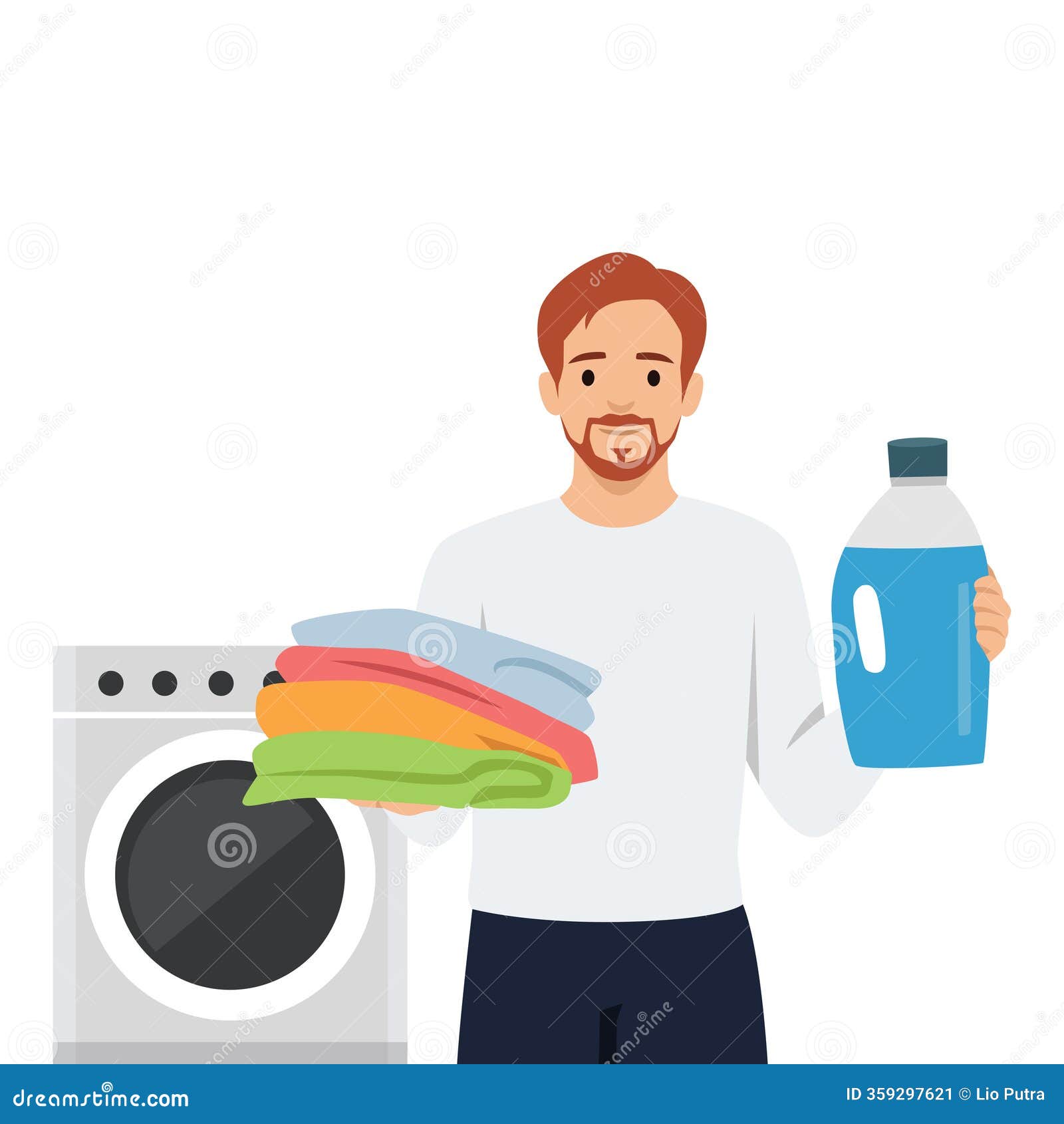 Folded Laundry Forming A Neat Stack Of Clean Towels Cartoon Vector ...