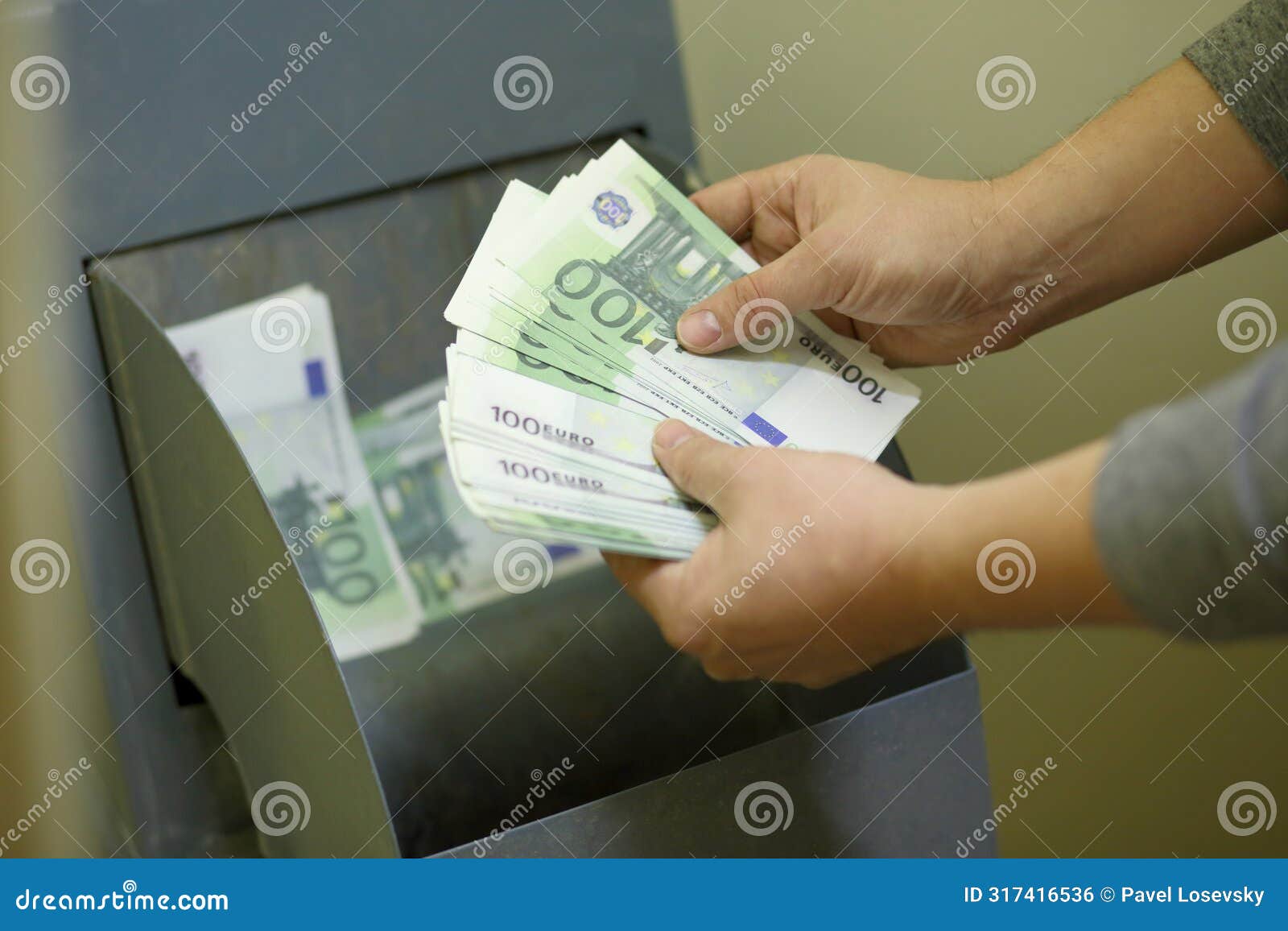 A Man Holds a Fake Banknotes To Refuse Stock Photo - Image of currency ...
