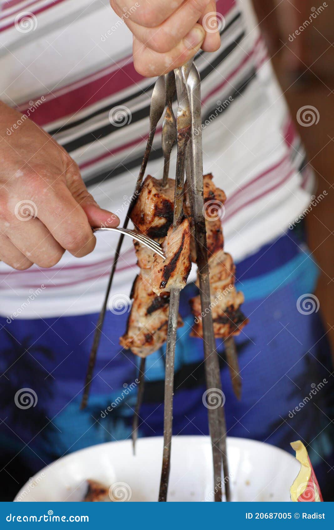 Man holds kebab stock image. Image of delicious, kebab - 20687005