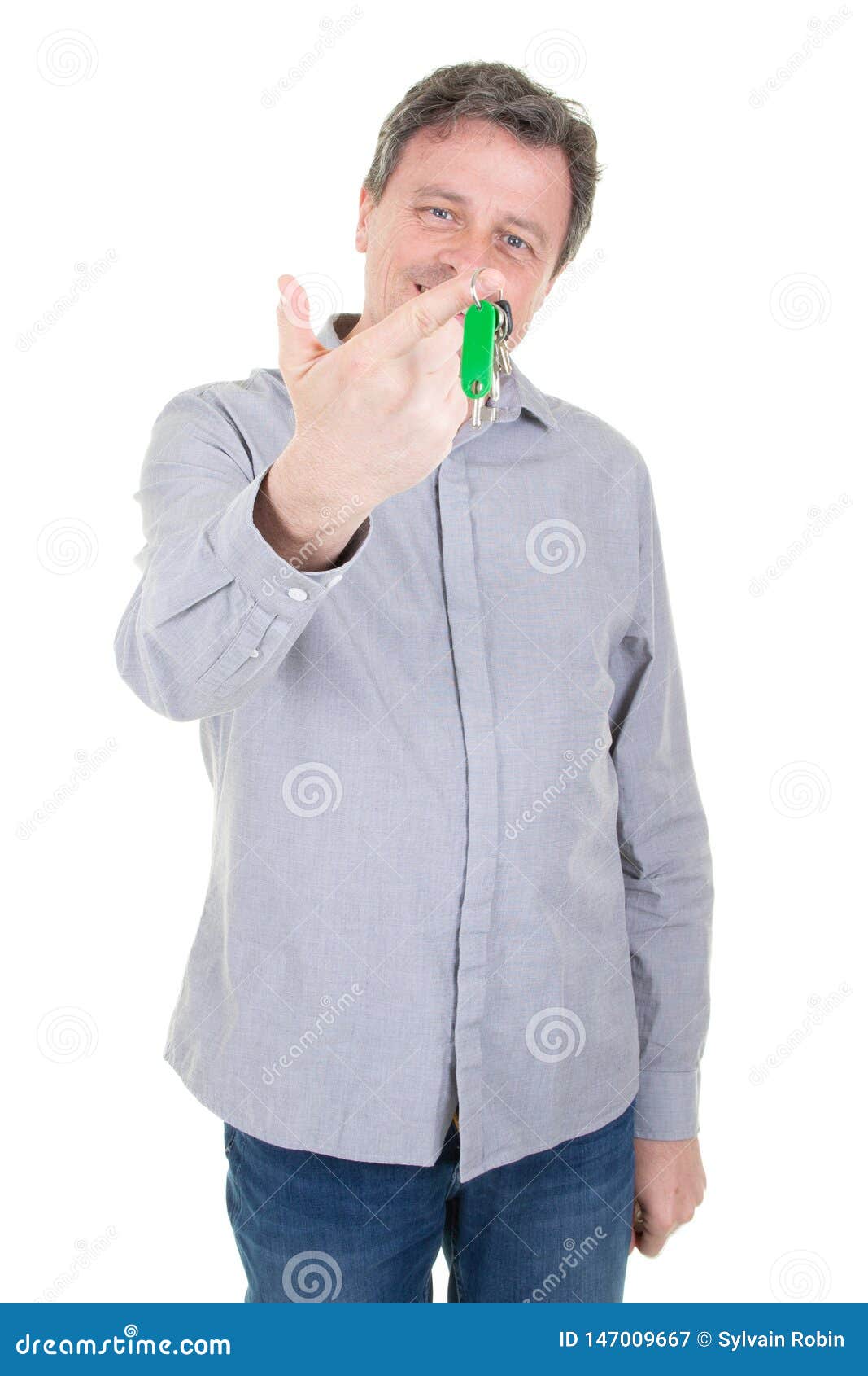 Man Holds the Keys To the House. Key Ring Home Stock Image - Image of ...