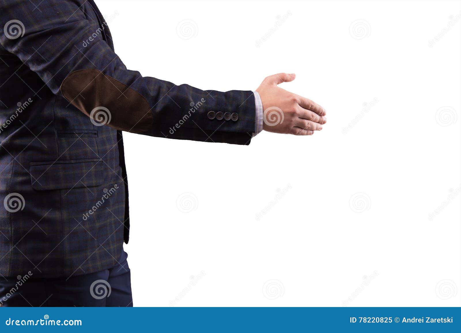 A man holds out his hand stock image. Image of cooperation - 78220825