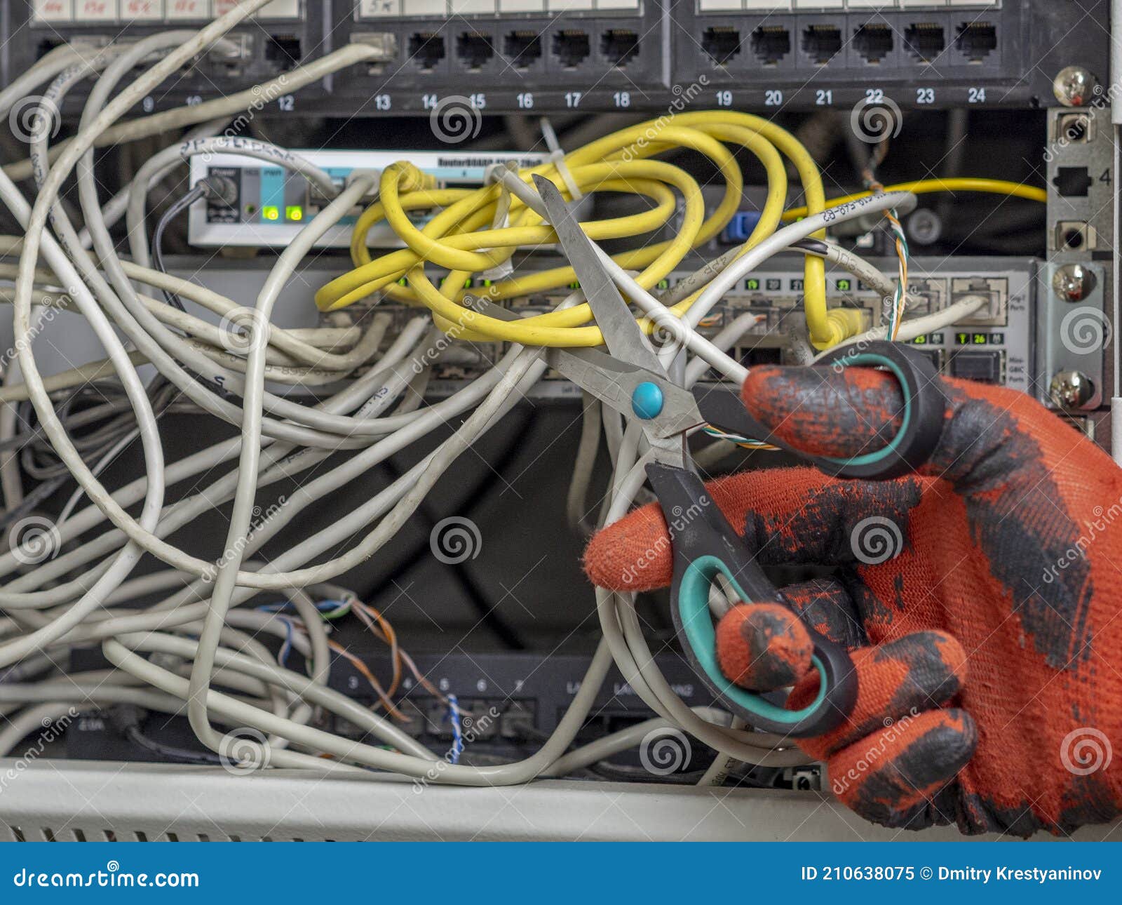 Fixing the Internet Connection Stock Image - Image of broadband ...