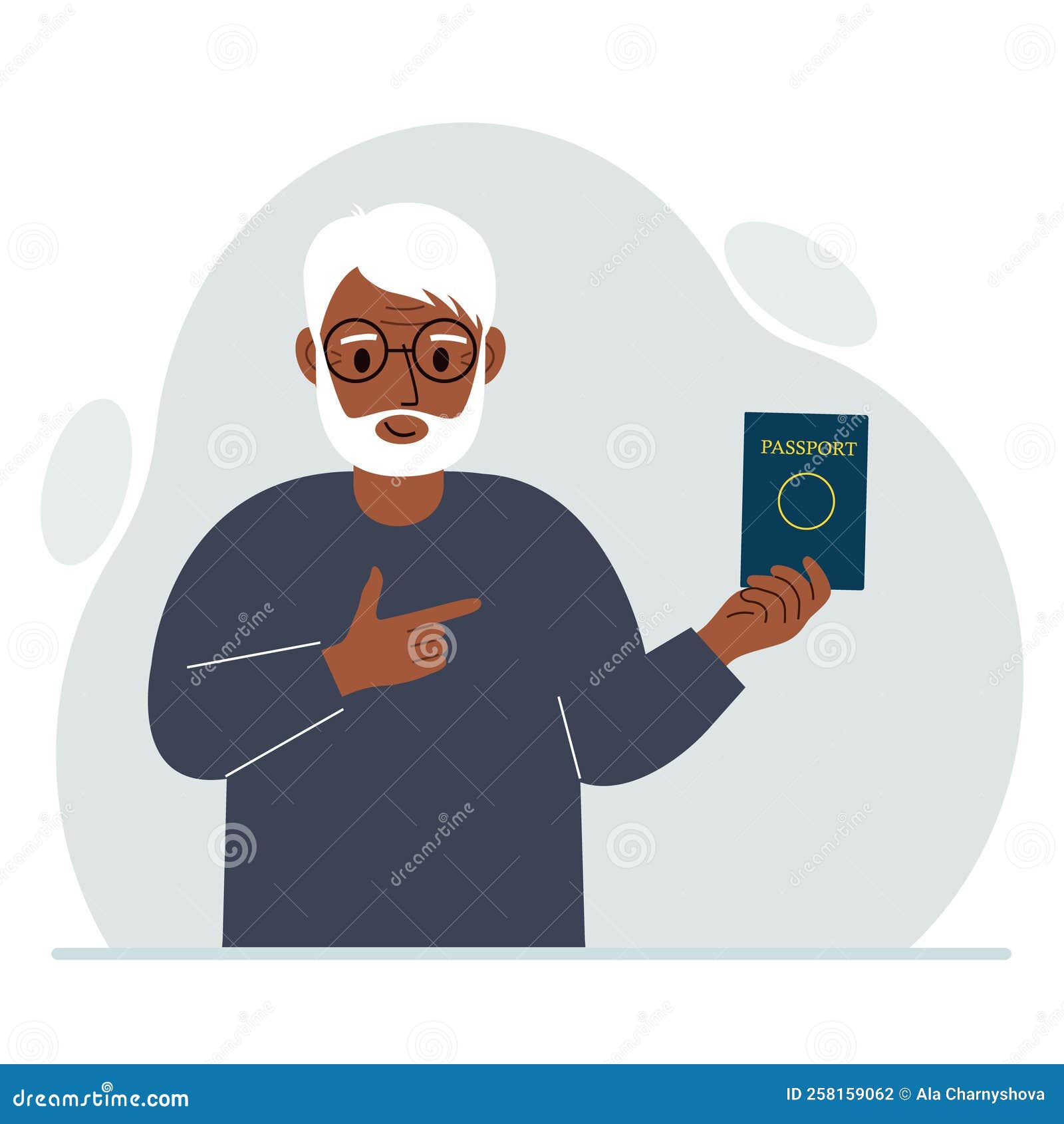 A Man Holds a Passport in His Hand for Verification. the Concept of ...
