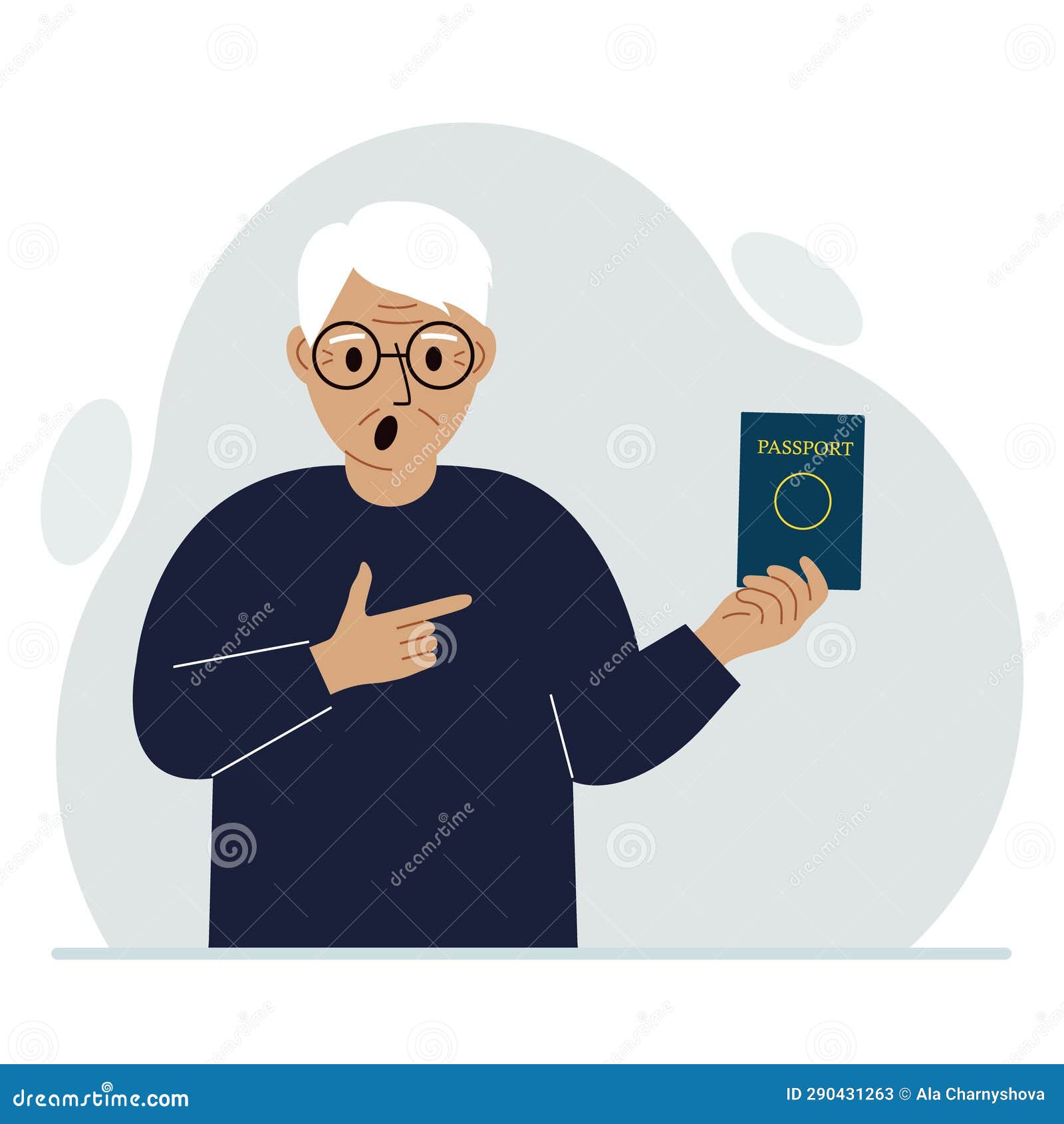 A Man Holds a Passport in His Hand for Verification. the Concept of ...