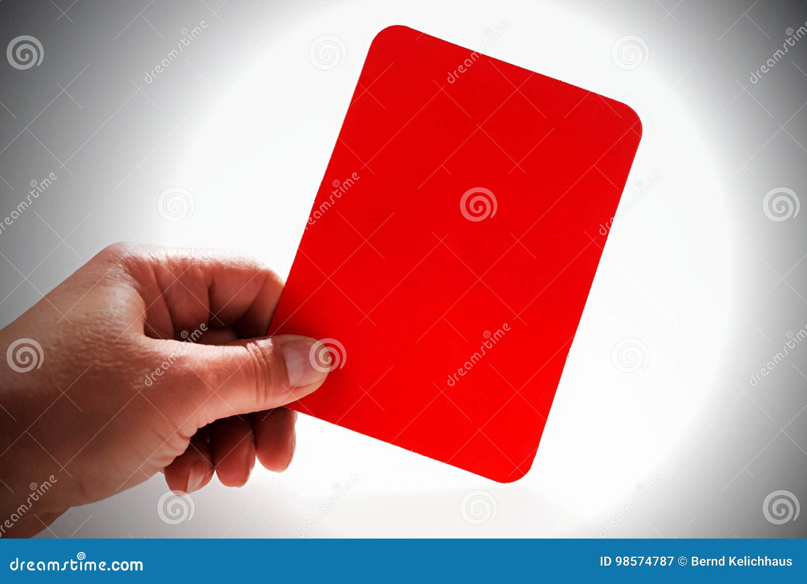 Man holds red card in hand stock image. Image of referee - 98574787