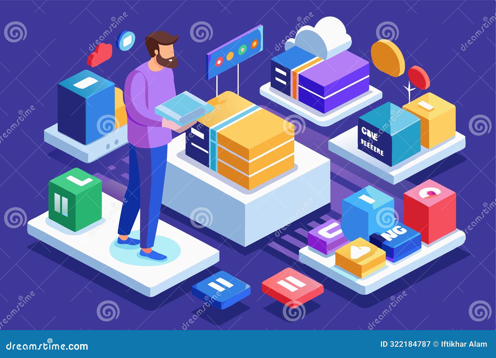 A Man Holds a Stack of Domain Names, Representing Customizable Domain ...