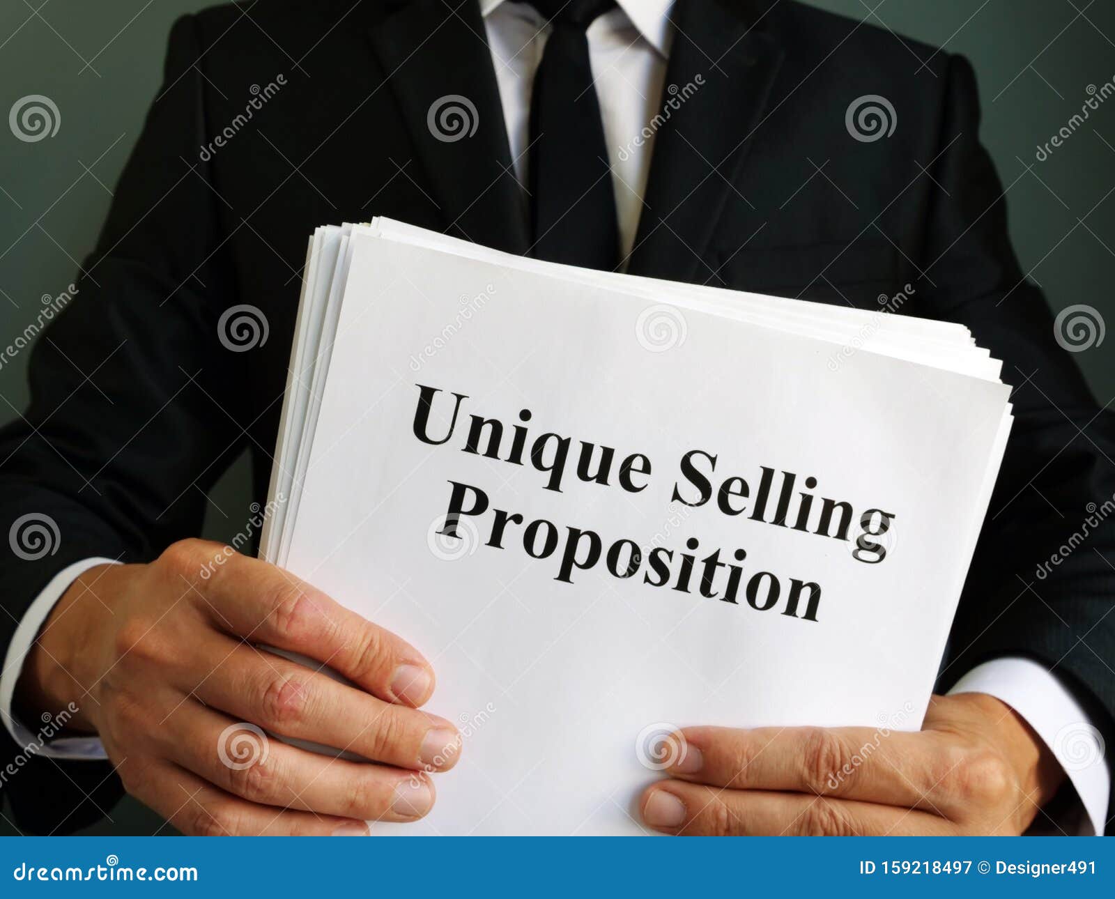 Man is Holding Unique Selling Proposition USP Stock Image - Image of ...