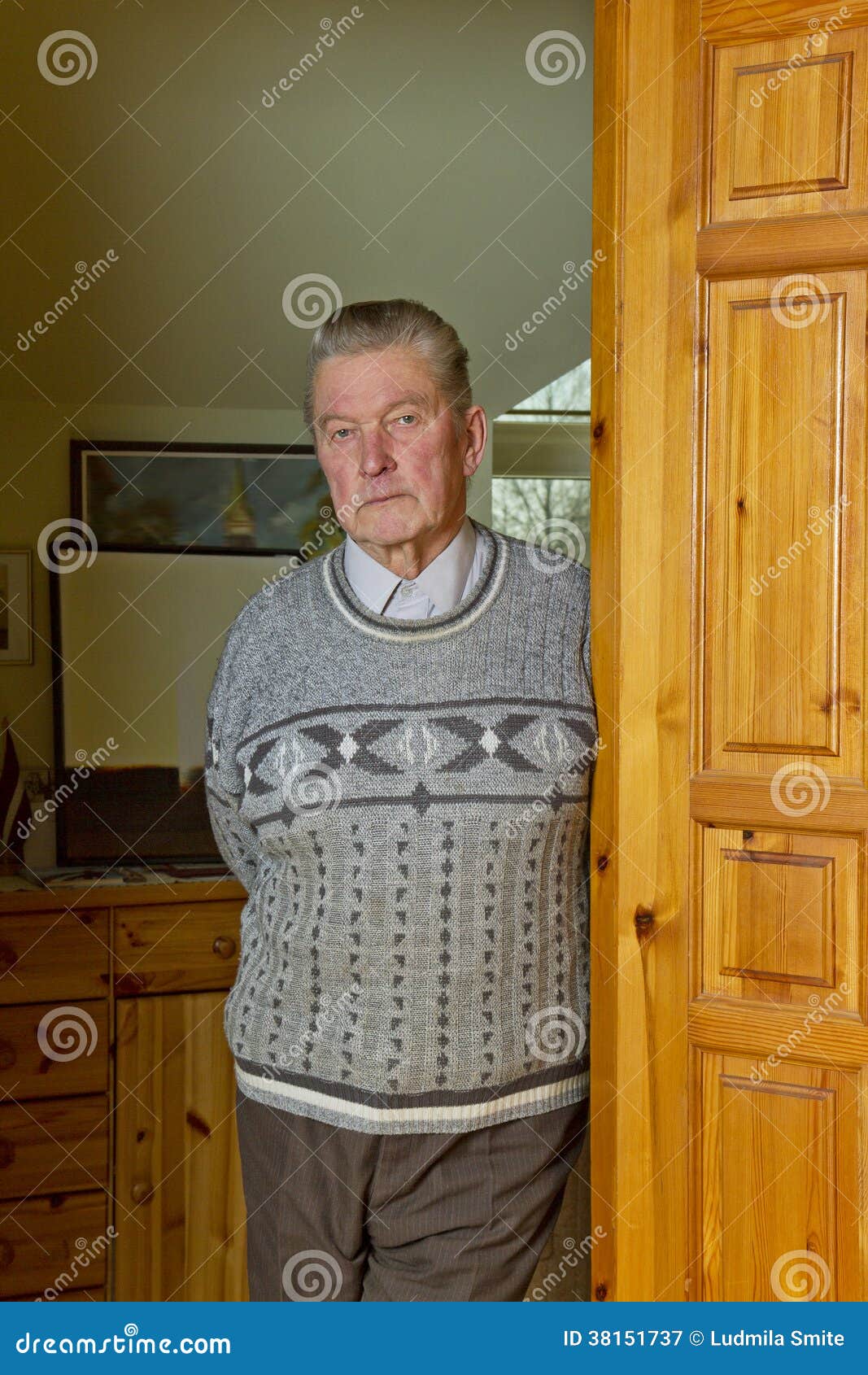 Man in a home. stock image. Image of face, aged, senior - 38151737