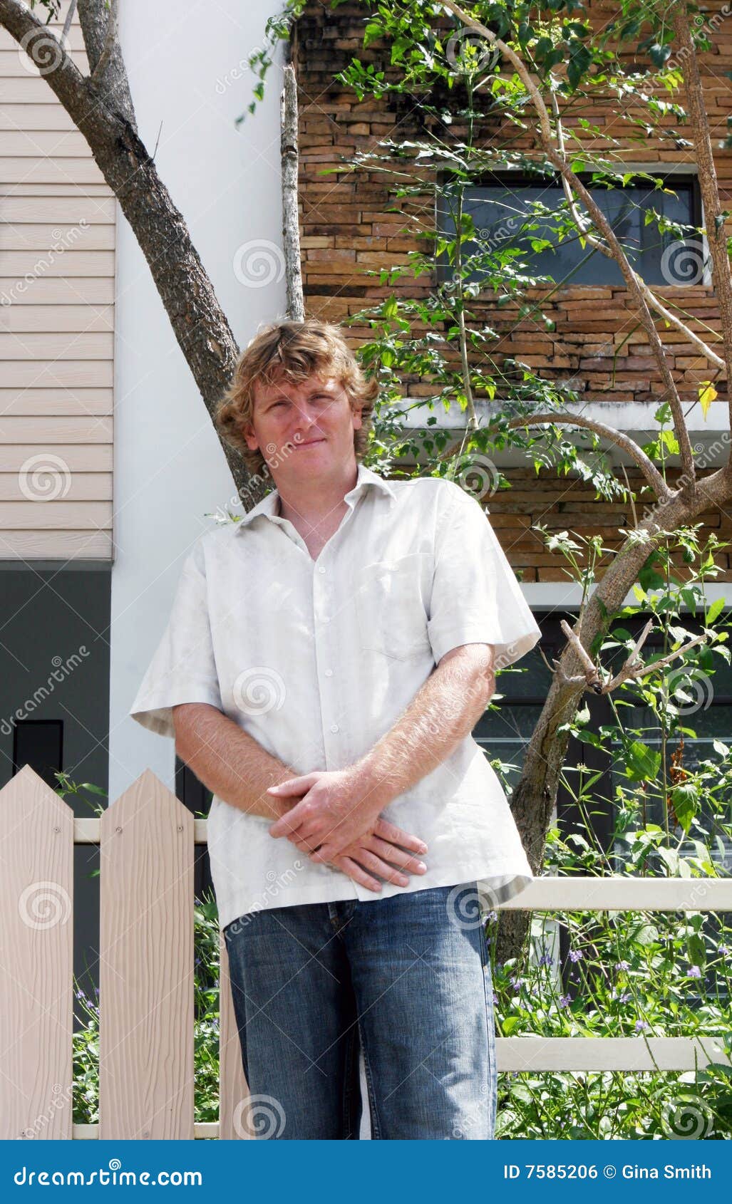 Man at home stock photo. Image of male, expression, blond - 7585206