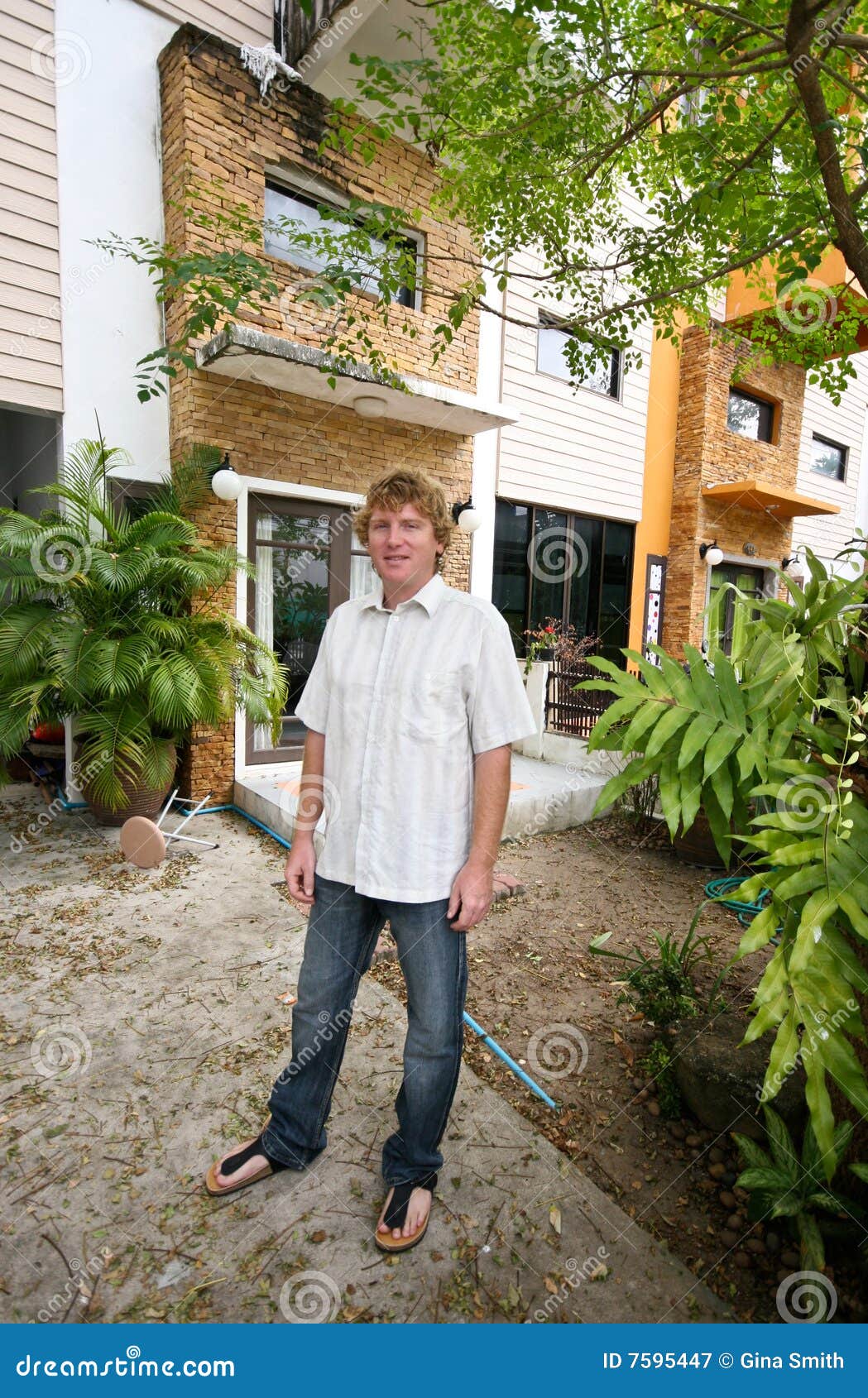 Man at home stock image. Image of emotion, casual, gorgeous - 7595447