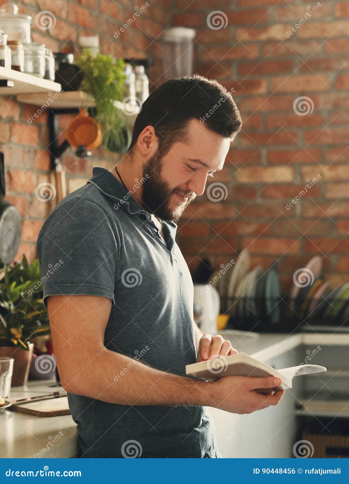 Man at home stock photo. Image of looking, photogenic - 90448456