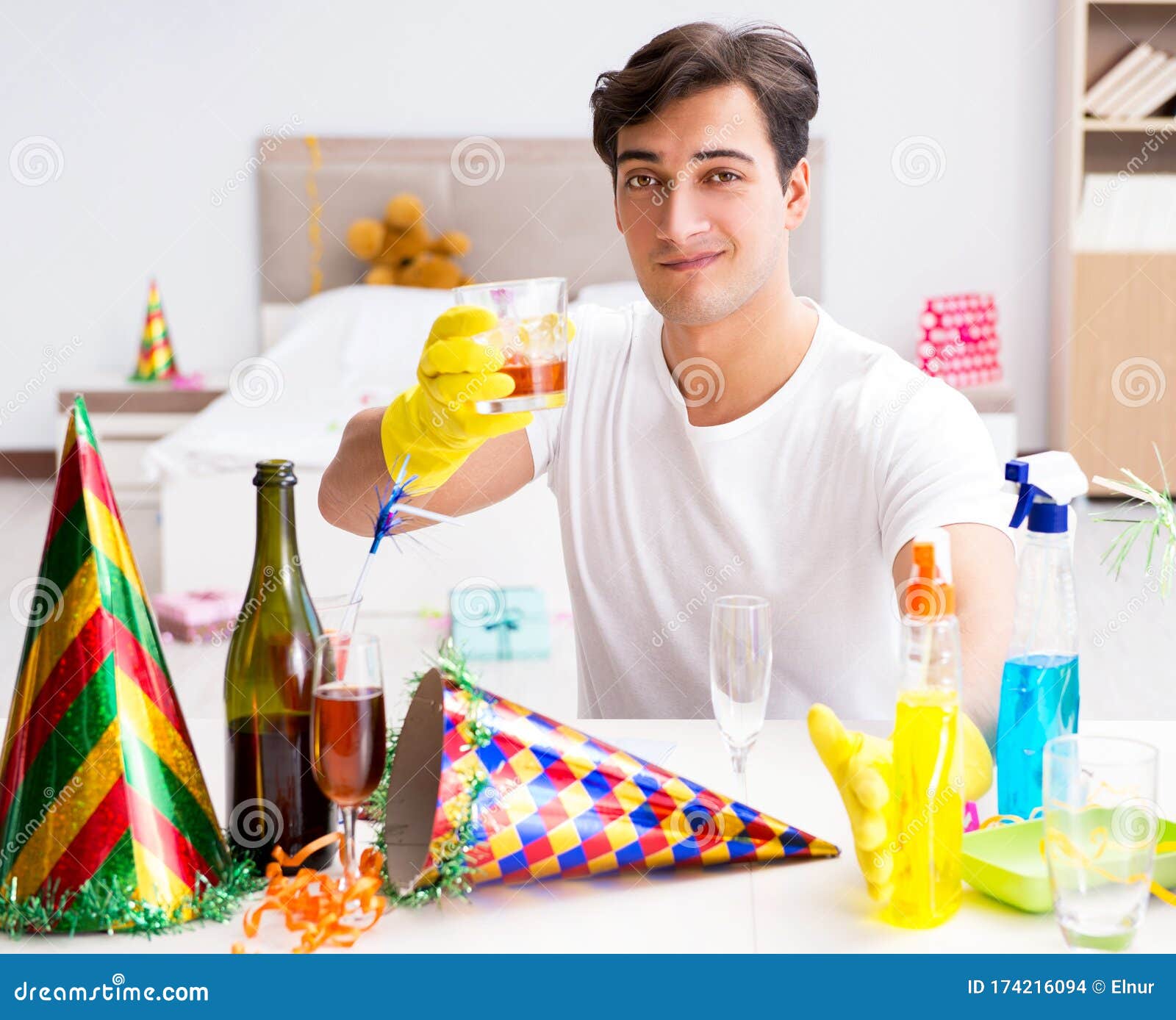 Man at Home after Heavy Partying Stock Photo - Image of heavy ...