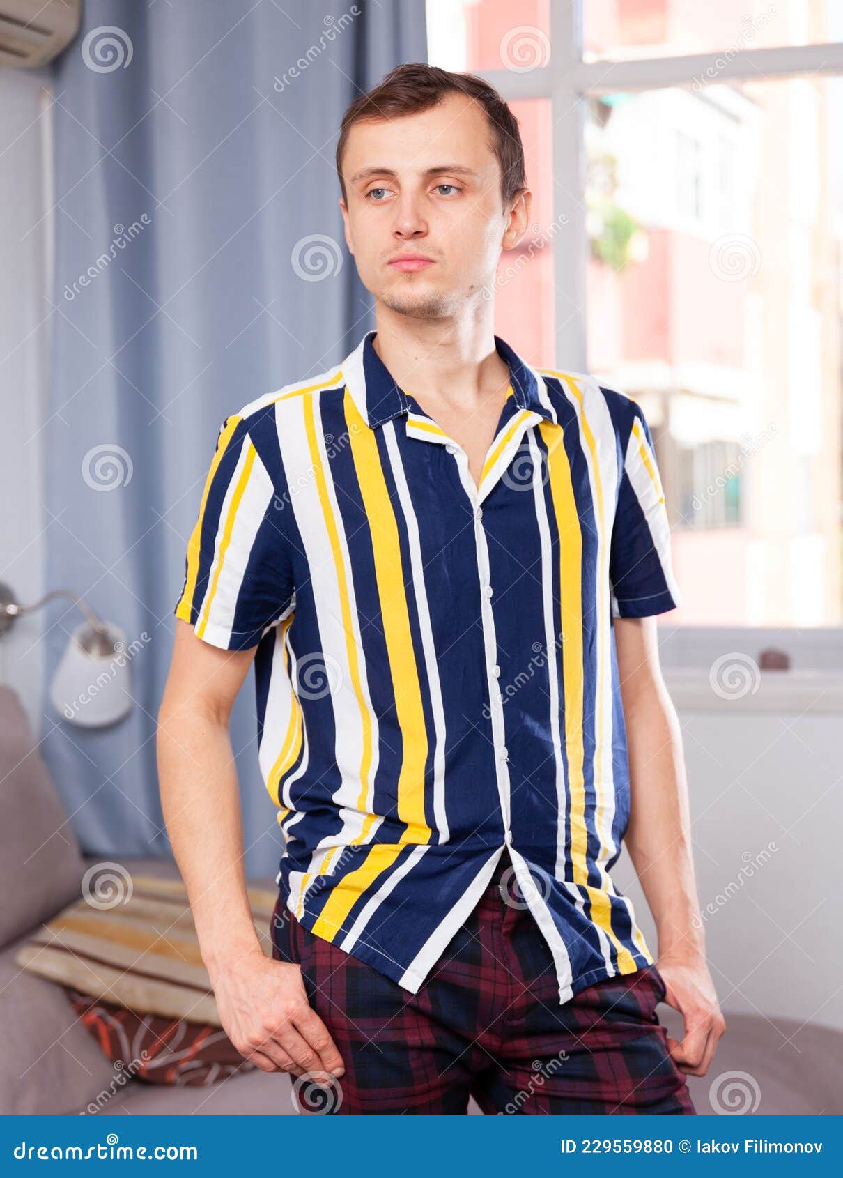 Man in home stock photo. Image of spanish, young, confidence - 229559880