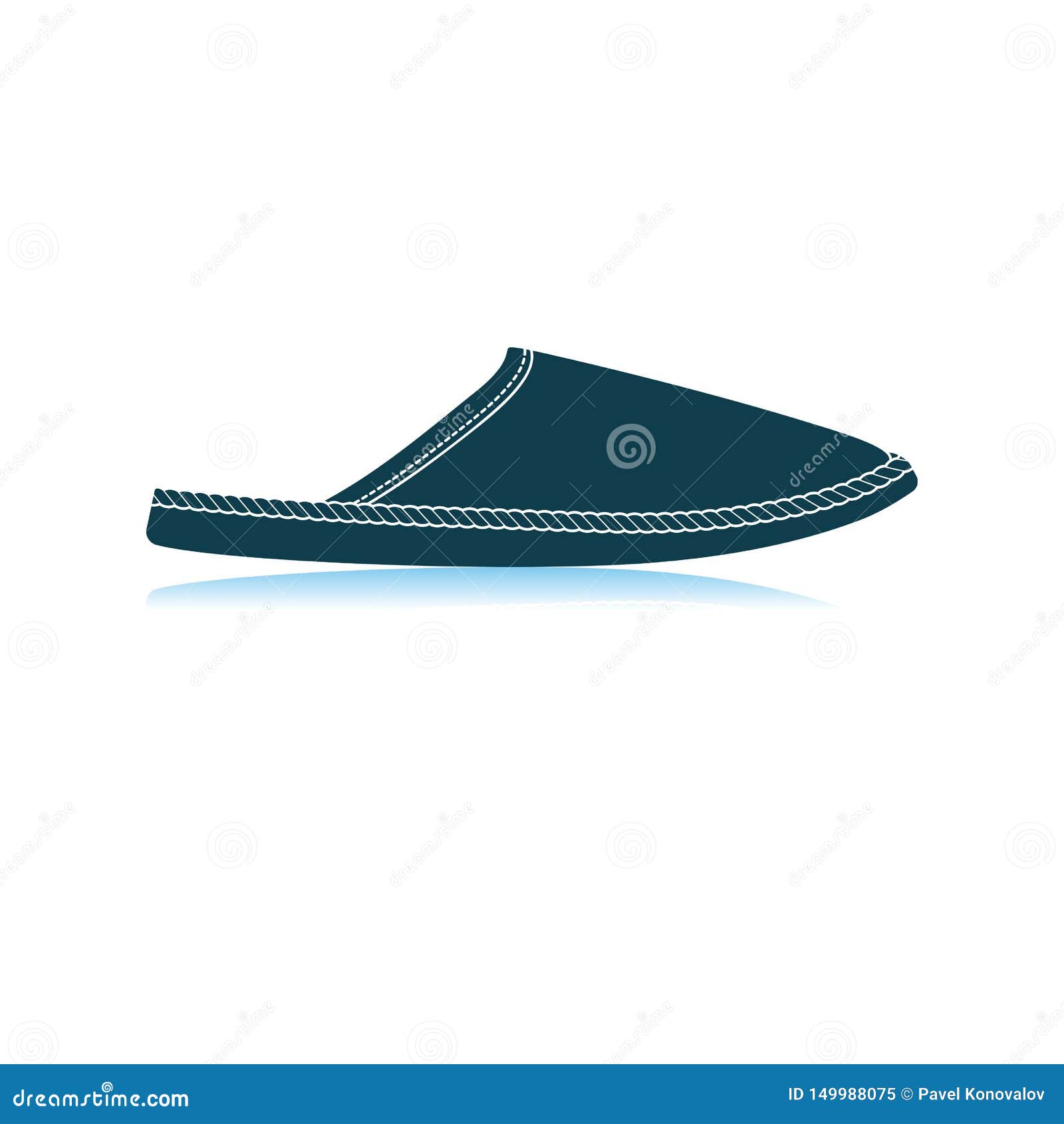 Man Home Slipper Icon stock vector. Illustration of material - 149988075