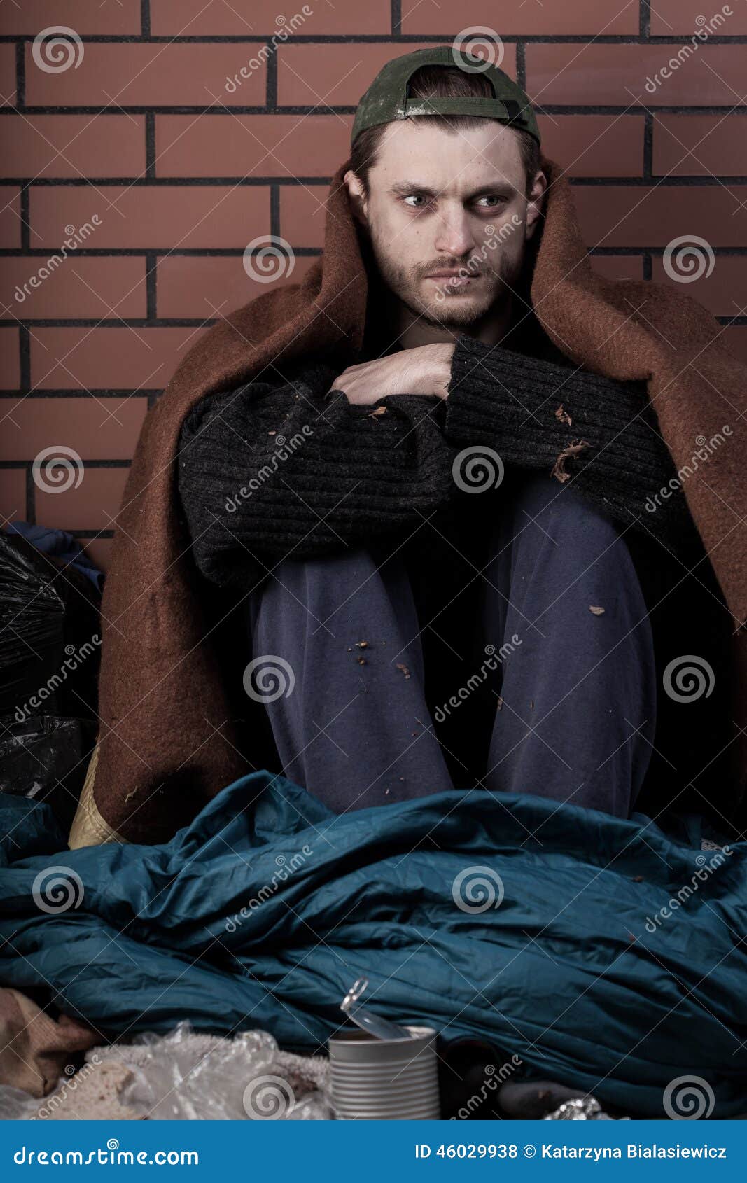 Man without Home on the Street Stock Photo - Image of cold, city: 46029938