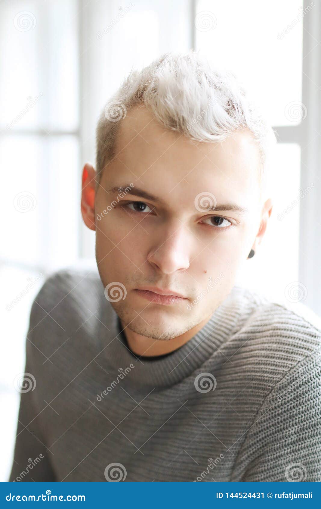 Man at home stock image. Image of interior, style, fashionable - 144524431