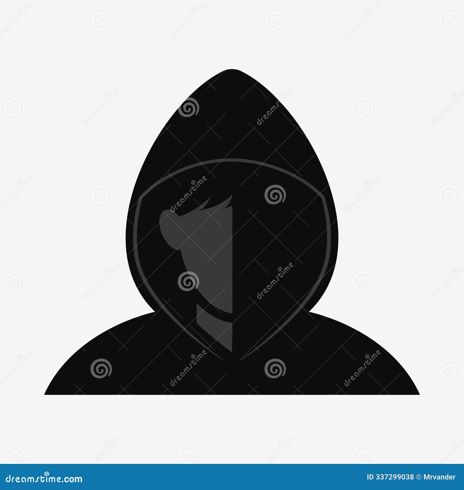 Man in Hood. Incognito Icon Stock Illustration - Illustration of avatar ...