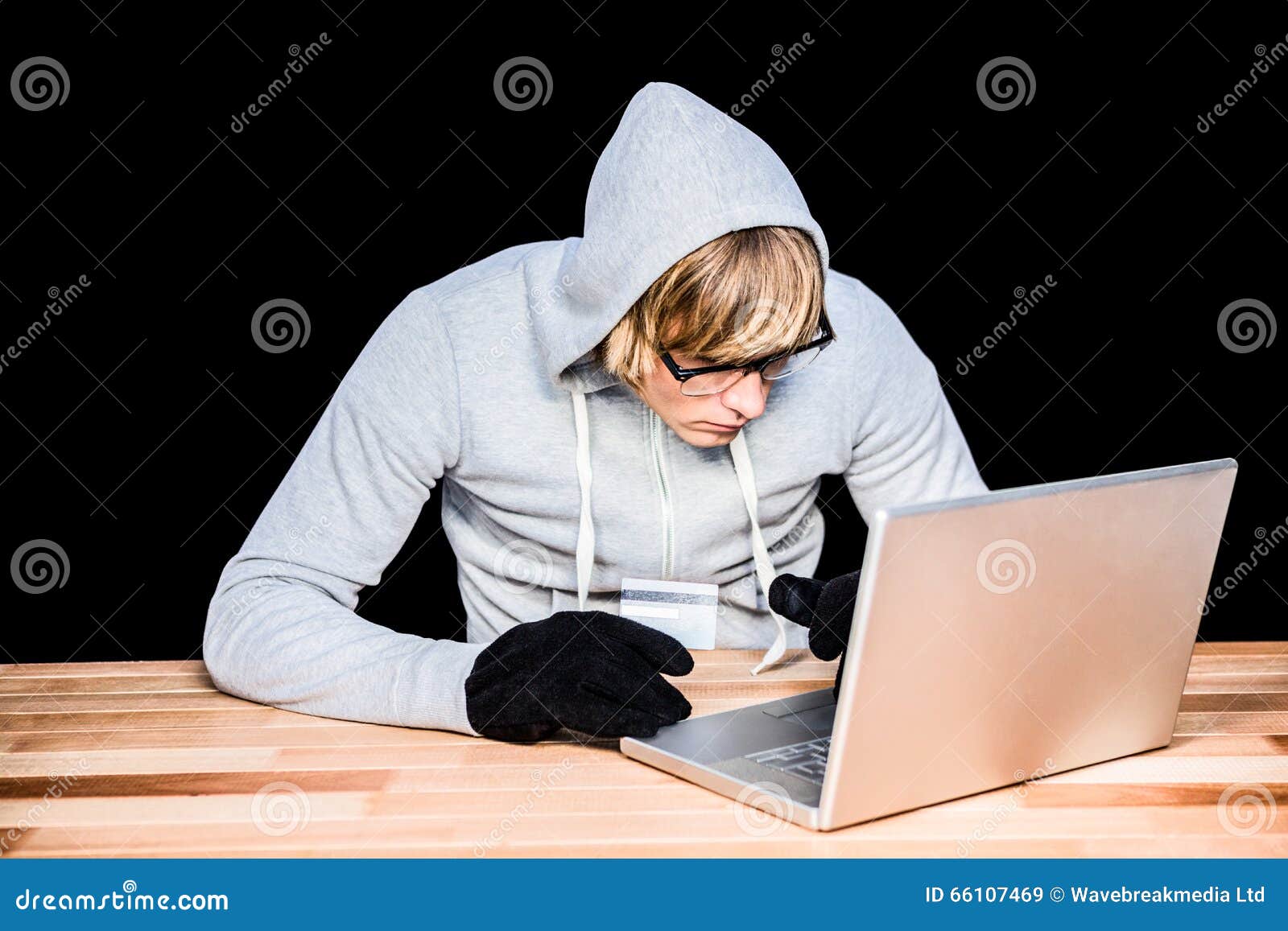Man in Hood Jacket Hacking a Laptop Stock Image - Image of background ...