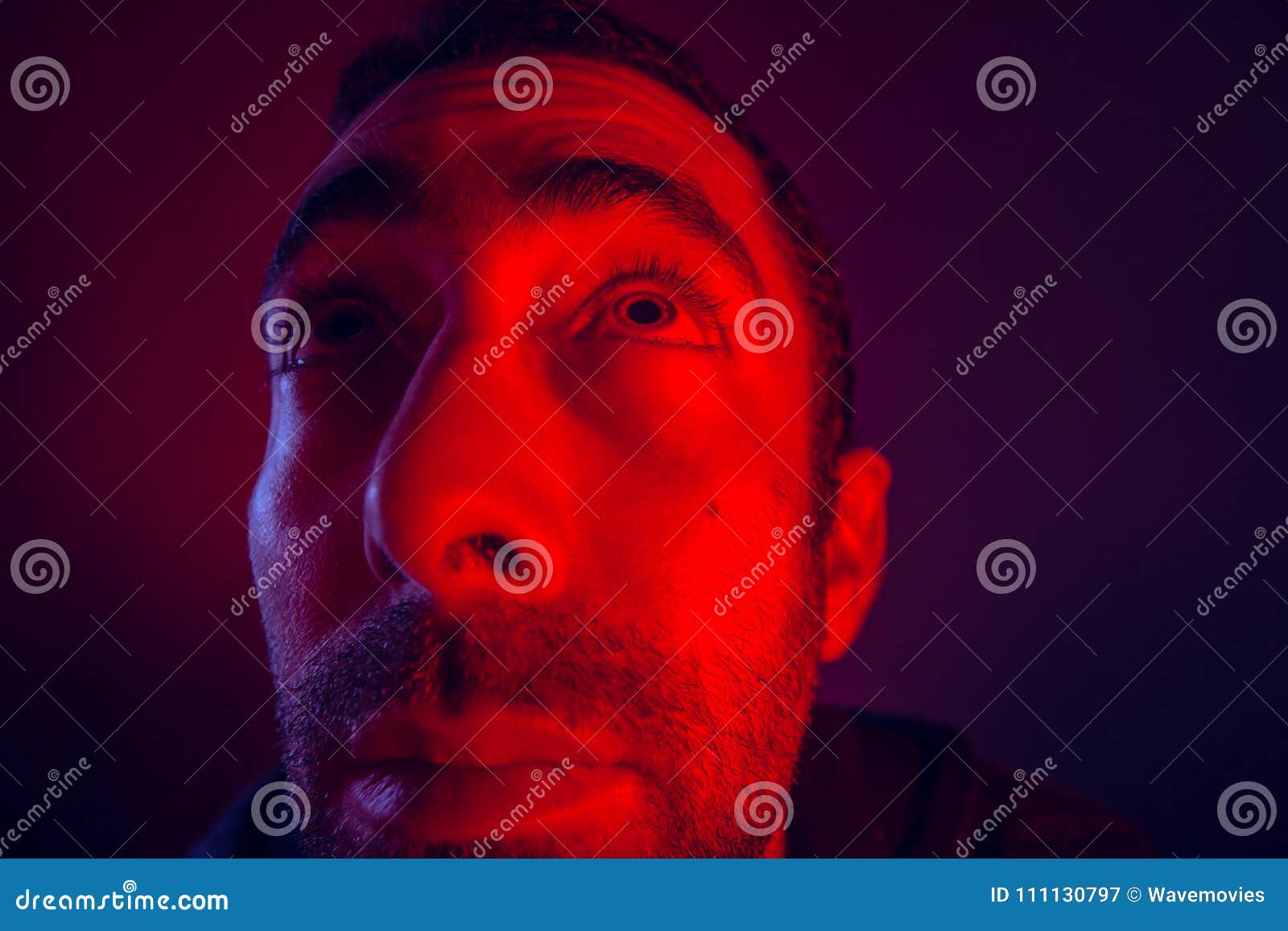 Man with Hope Facial Expression Looking Up Stock Image - Image of male ...