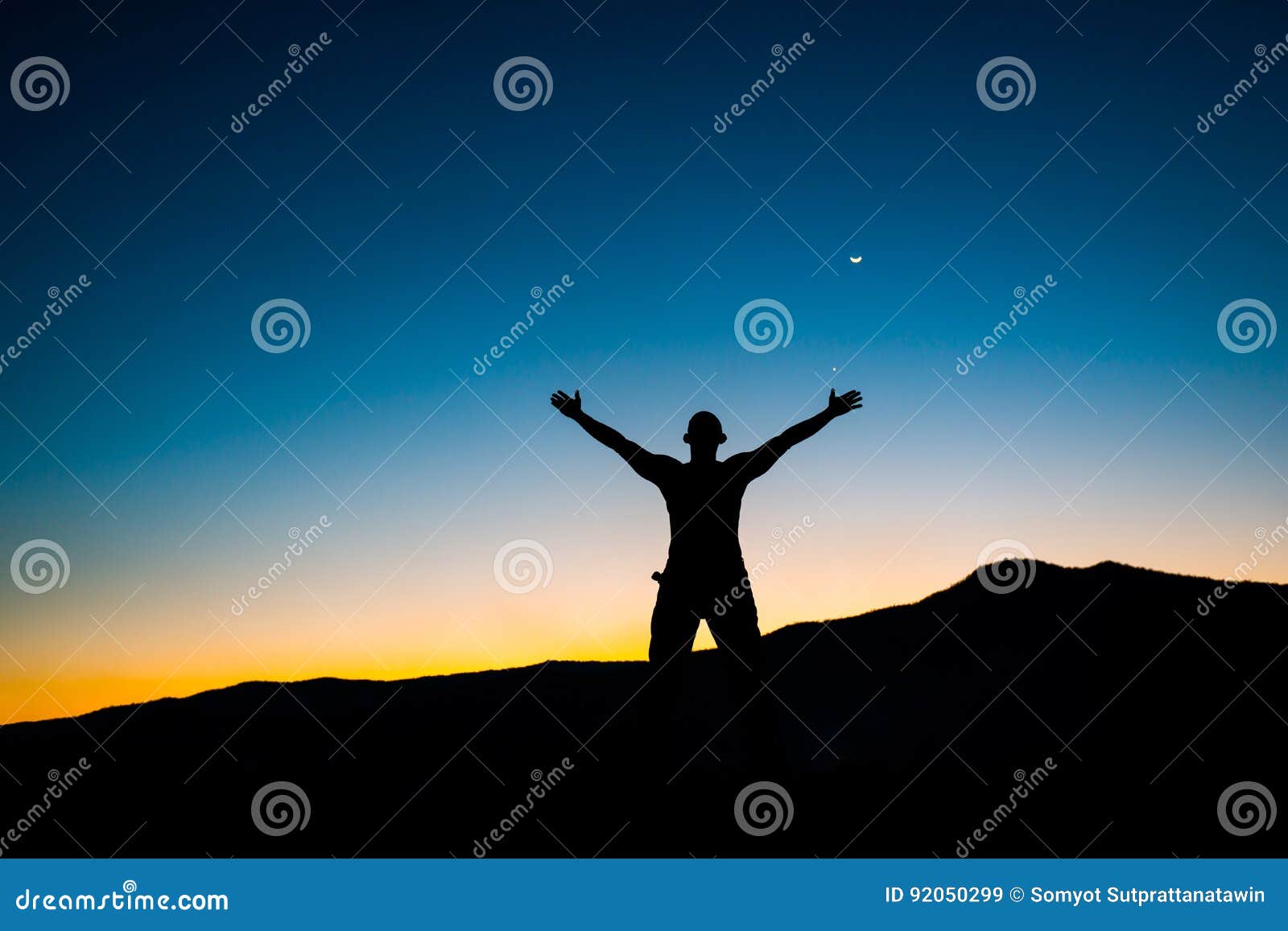 Man hope success stock image. Image of outdoor, mountain - 92050299