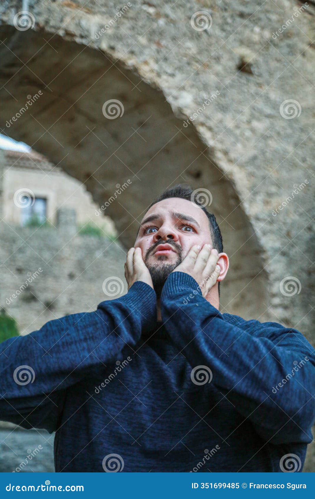 Man Hoping in Light from the Sky Stock Image - Image of contemplative ...