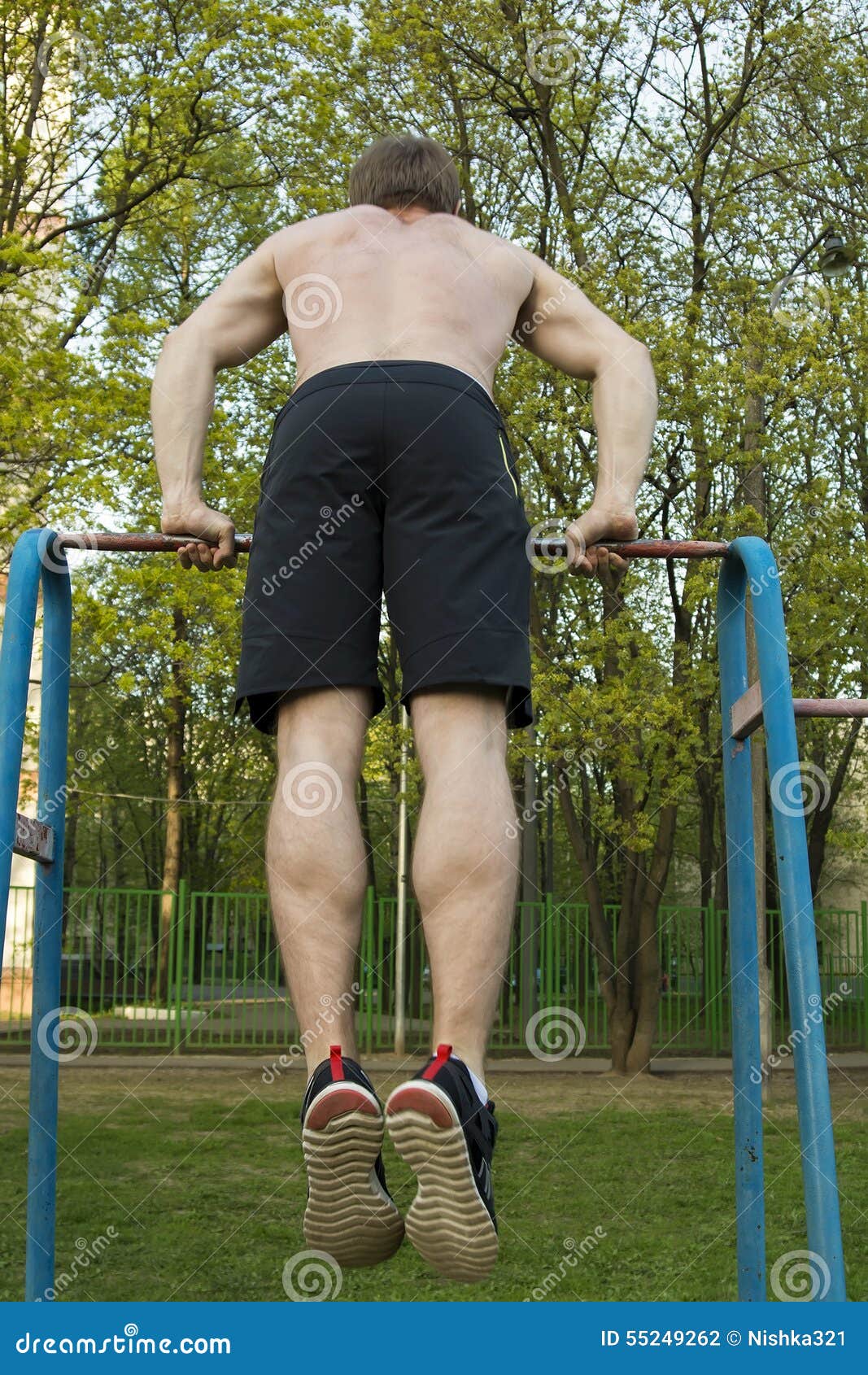 Man and horizontal bar stock photo. Image of strength - 55249262
