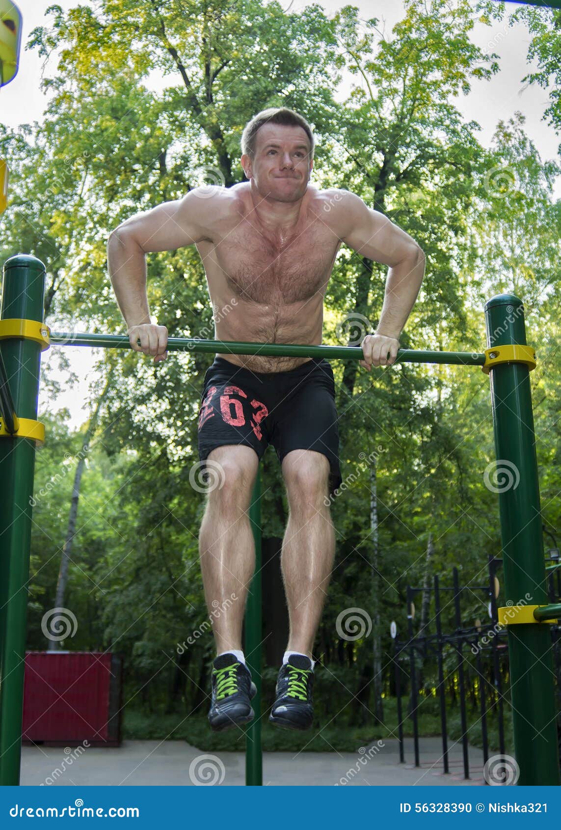 Man and horizontal bar stock photo. Image of horizontal - 56328390