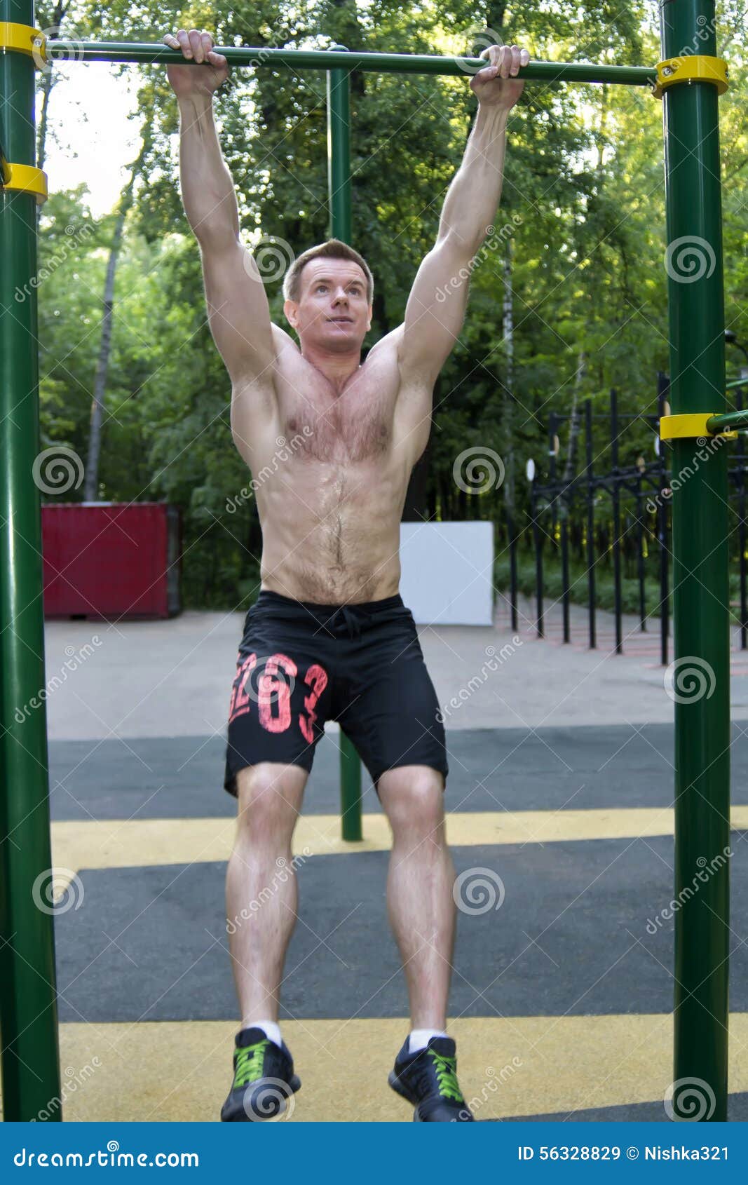 Man and horizontal bar stock image. Image of health, shape - 56328829
