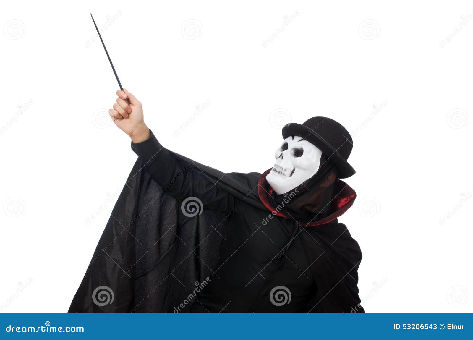 Man in Horror Costume with Mask Isolated on White Stock Image - Image ...