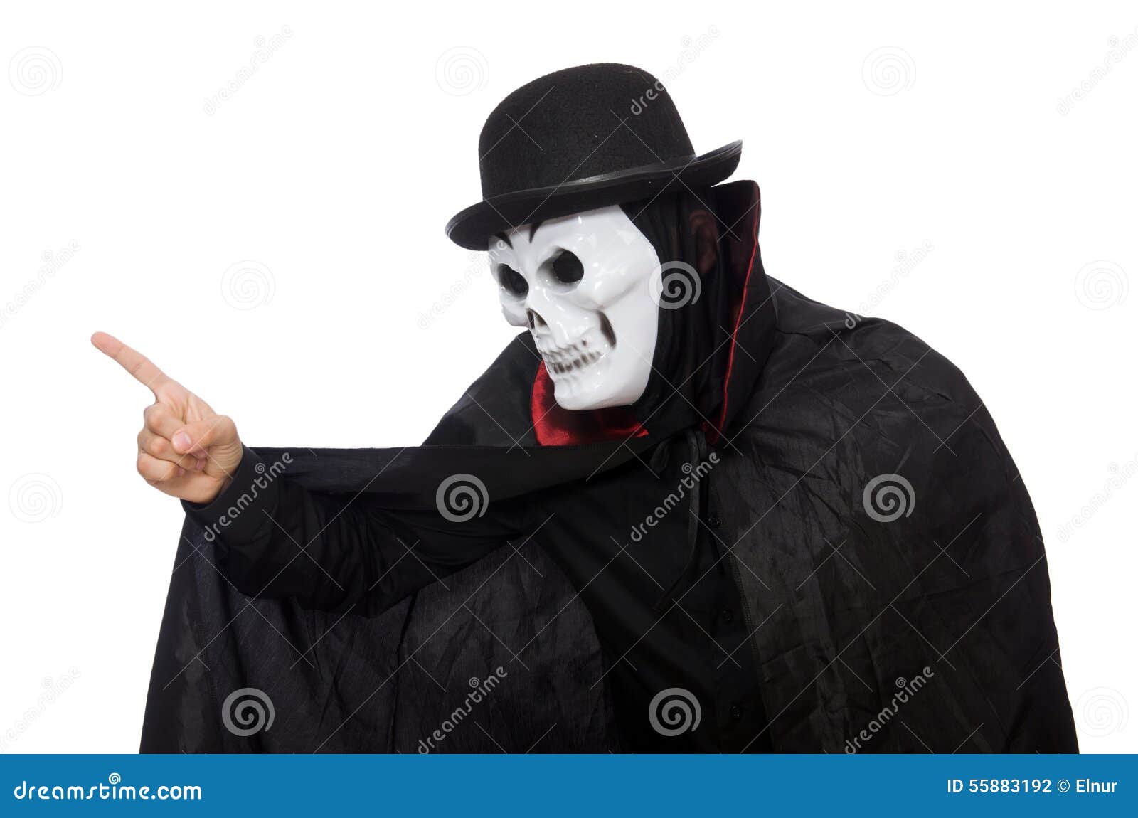 Man in Horror Costume with Mask Isolated on White Stock Photo - Image ...