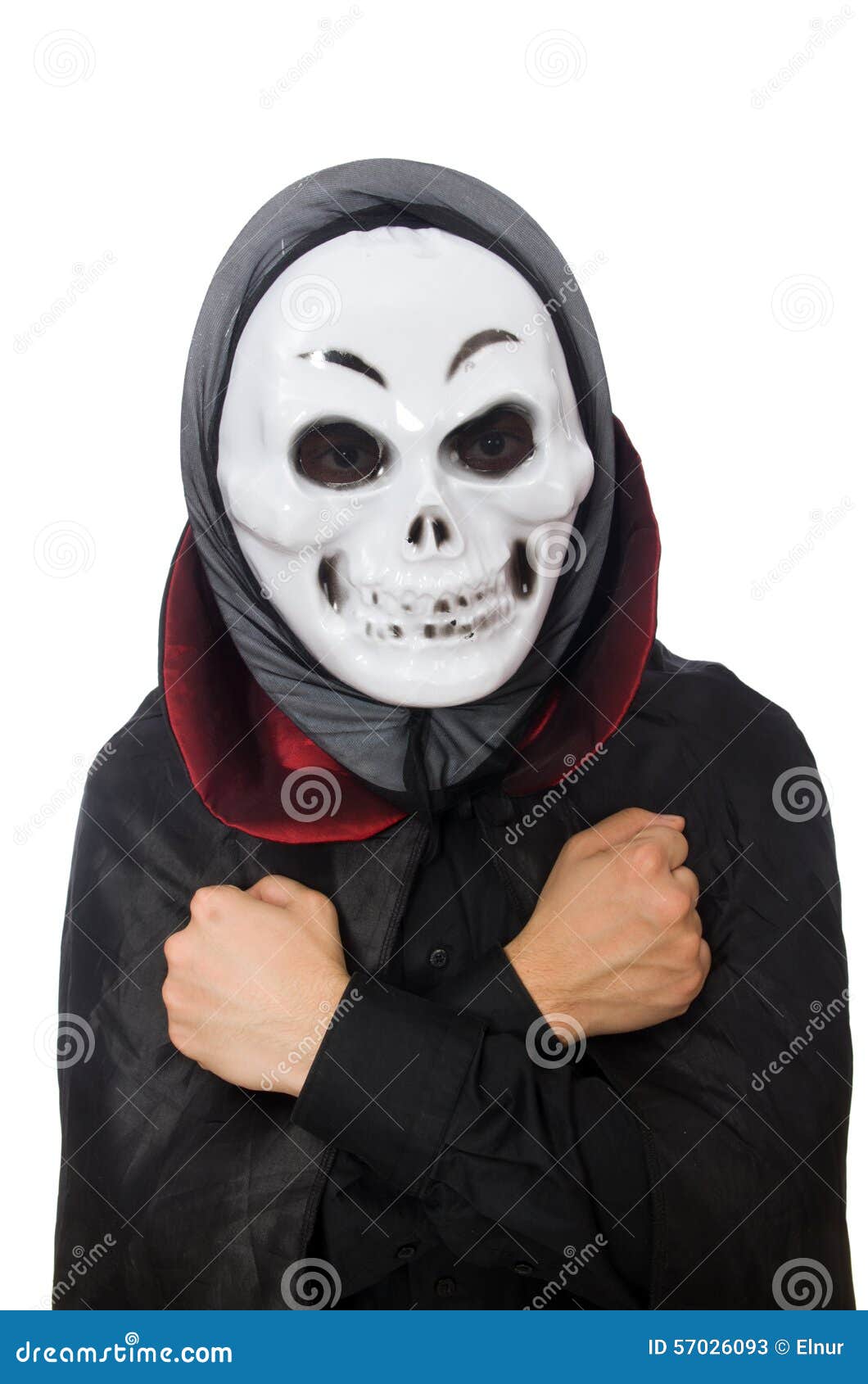 Man in Horror Costume with Mask Isolated on the Stock Image - Image of ...