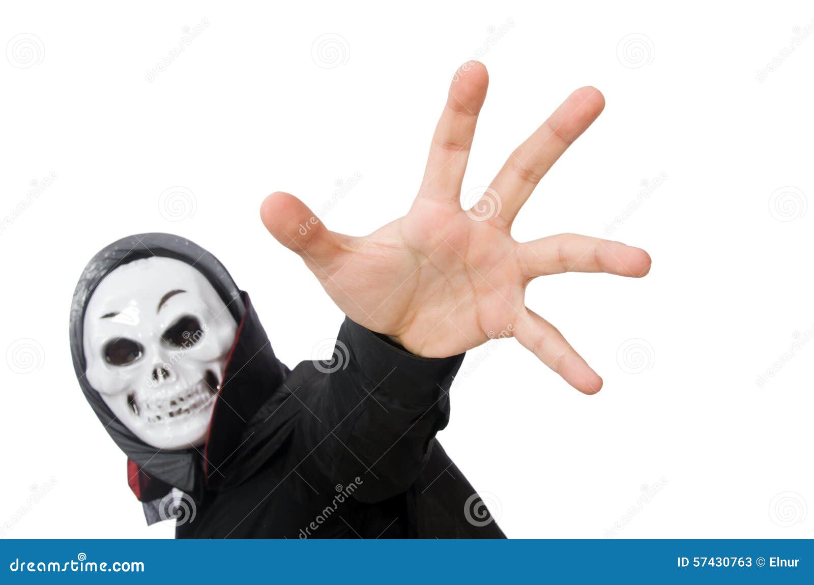 Man in Horror Costume with Mask Isolated on the Stock Image - Image of ...