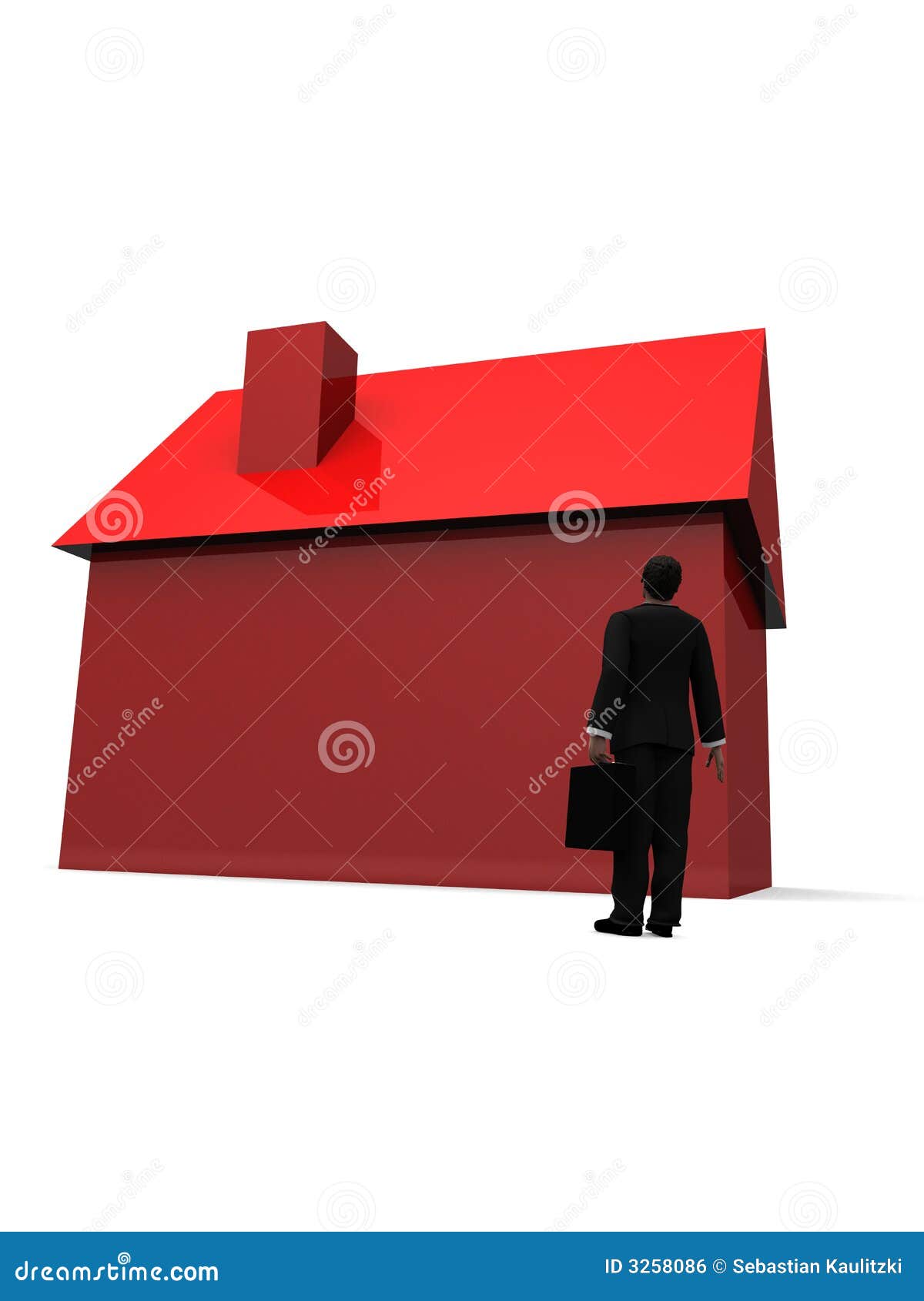 Man and house stock illustration. Illustration of building - 3258086