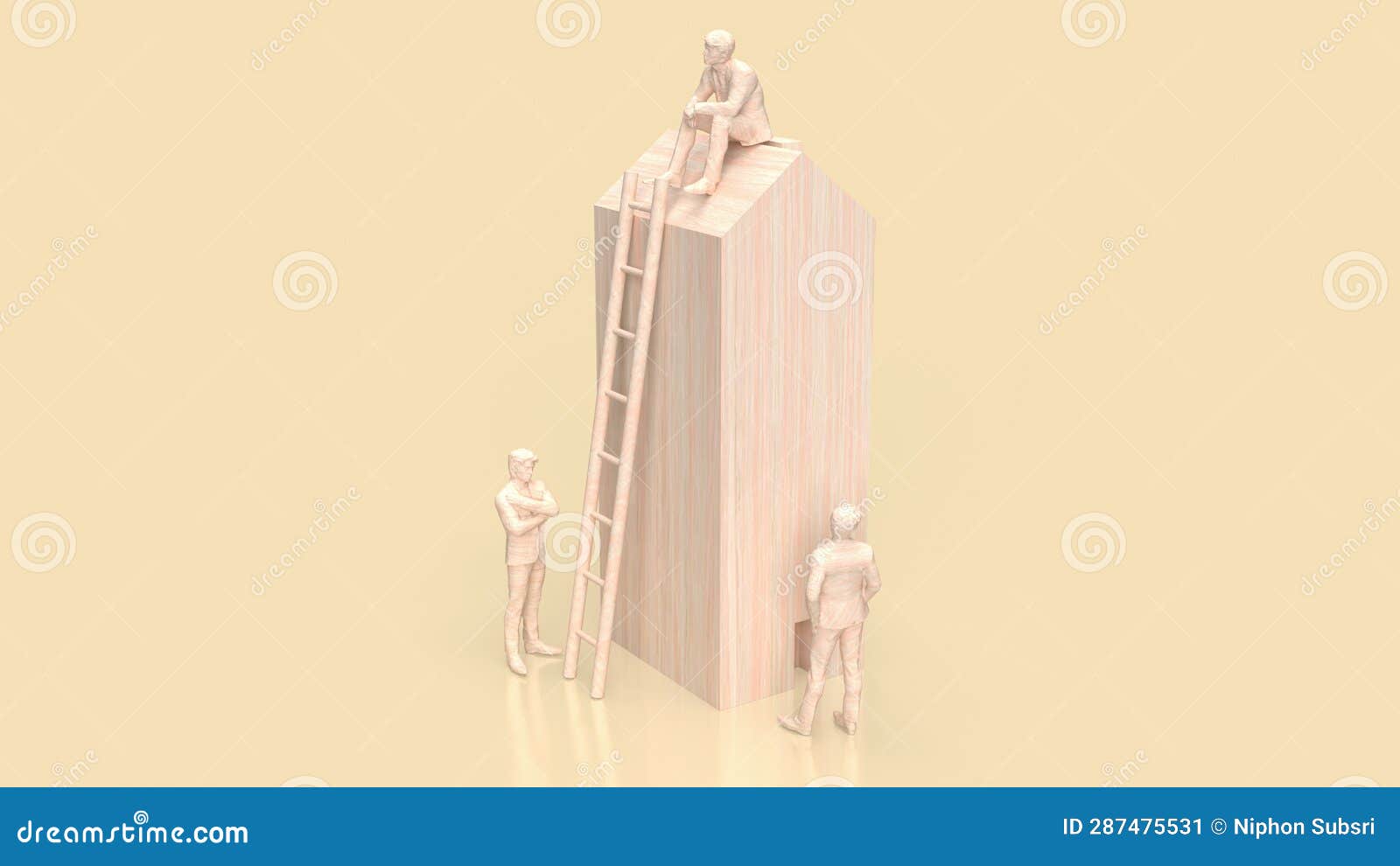 The Man and House for Building Business Concept 3d Rendering Stock ...