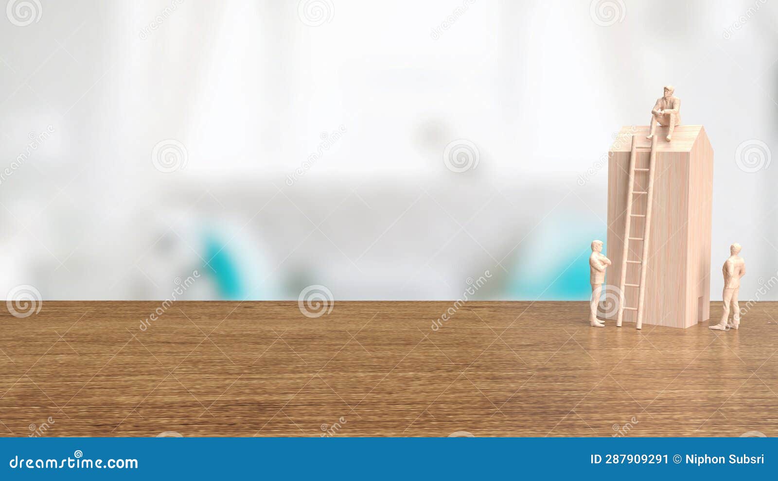 The Man and House for Building Business Concept 3d Rendering Stock ...