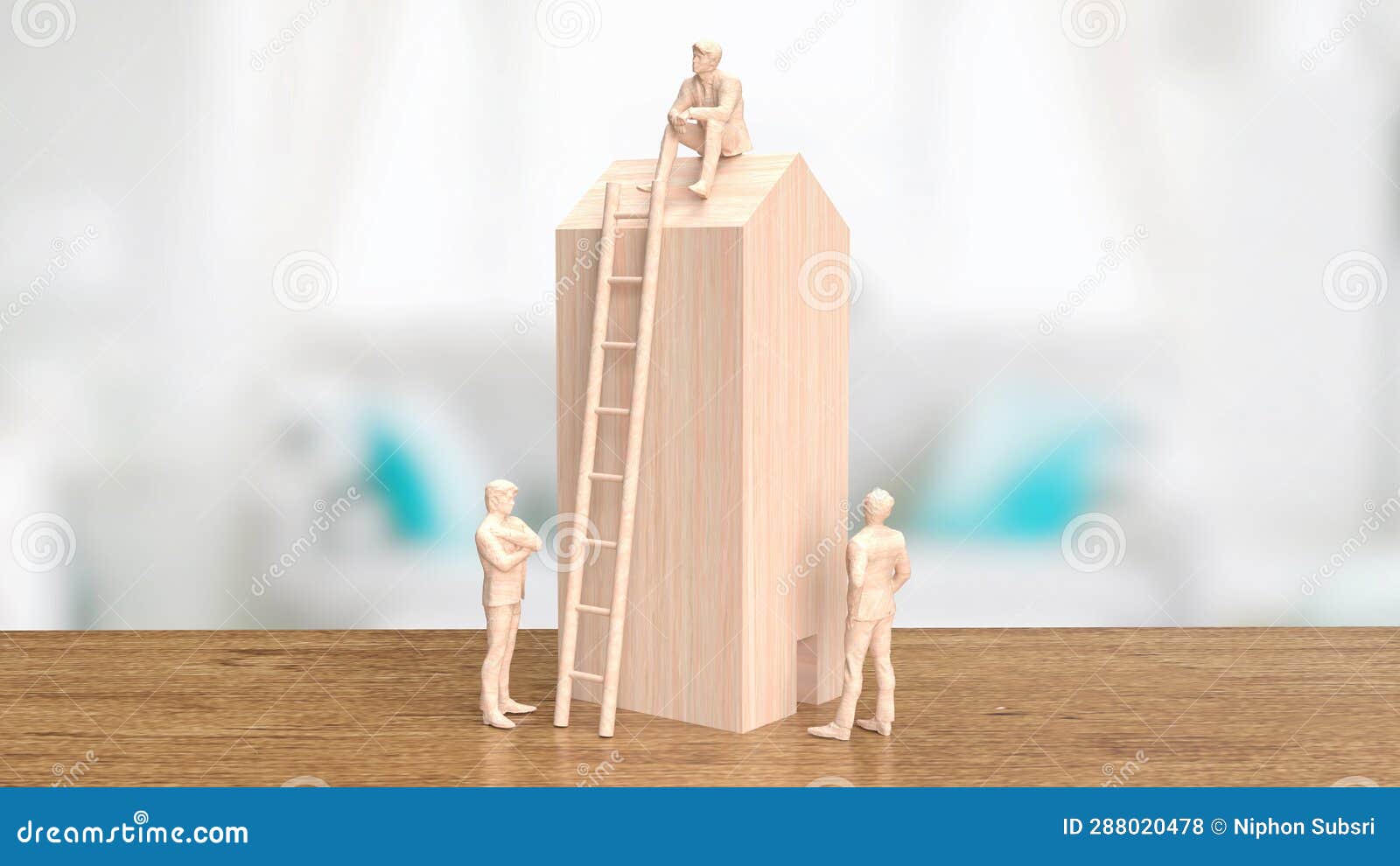 The Man and House for Building Business Concept 3d Rendering Stock ...