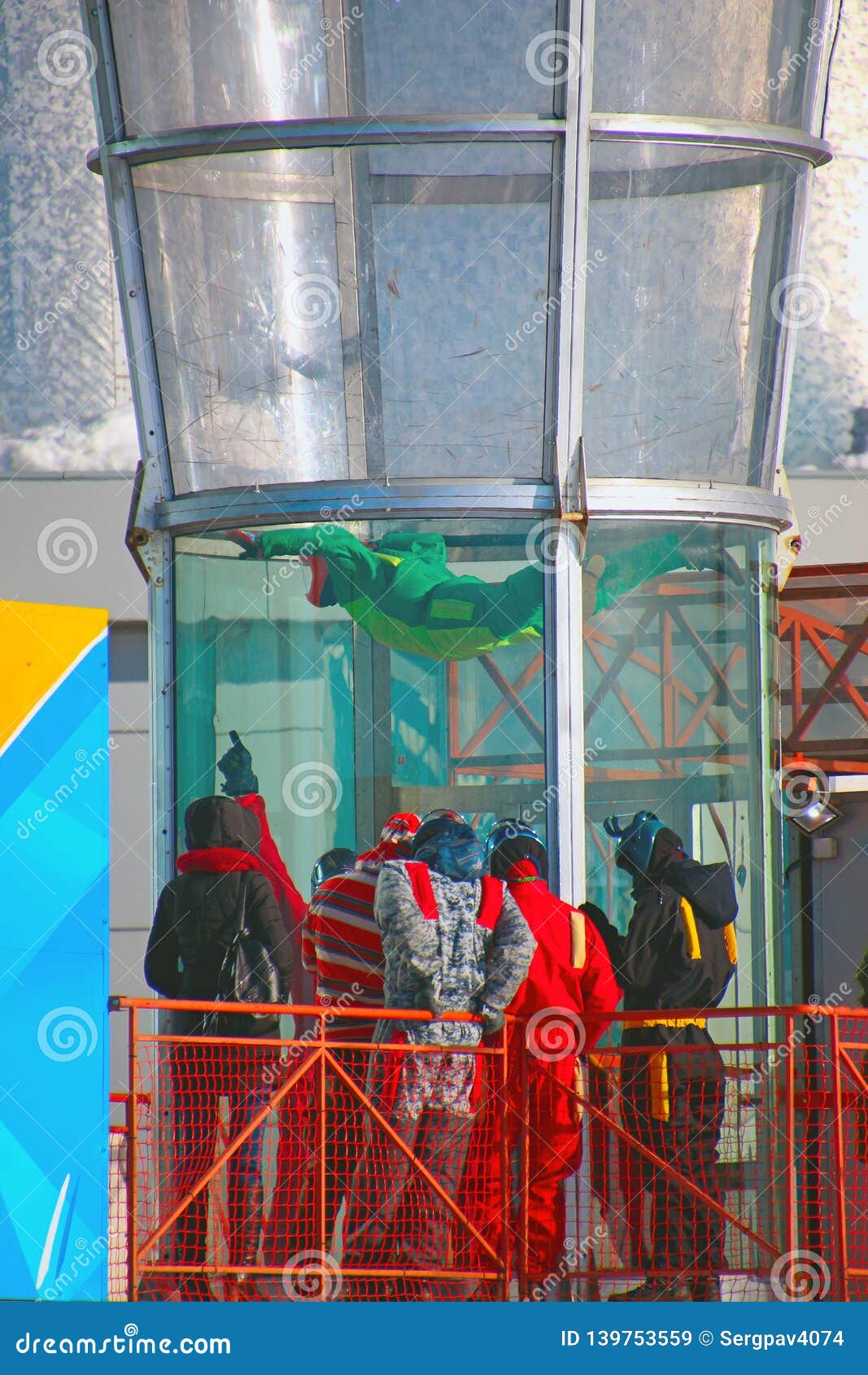 Man Hovering in an Air Pipe Stock Image - Image of dynamic, hobby ...