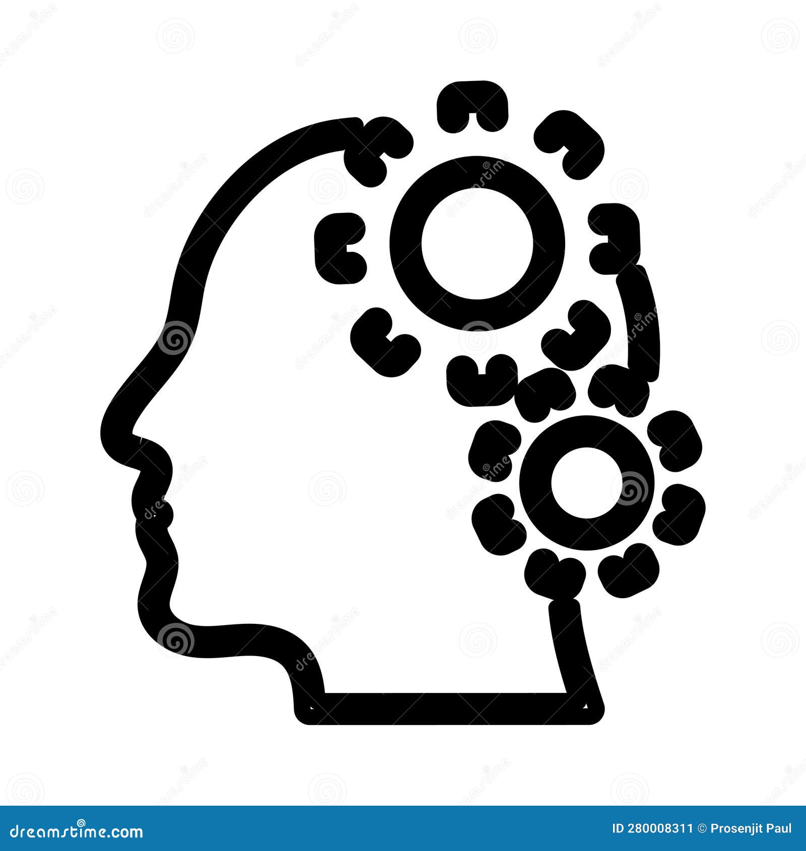 Man , Human, Gear, Head, Human Resources Management Icon Stock Vector ...