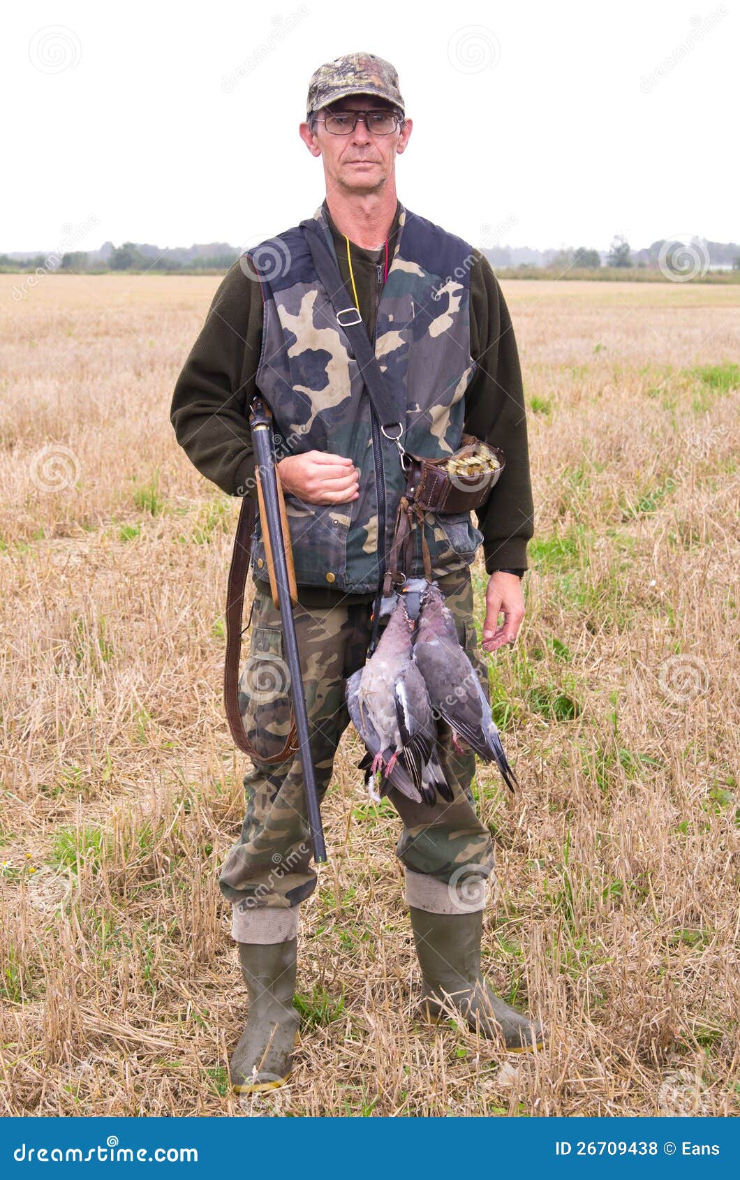Man hunter with catch stock photo. Image of hobby, pigeon - 26709438