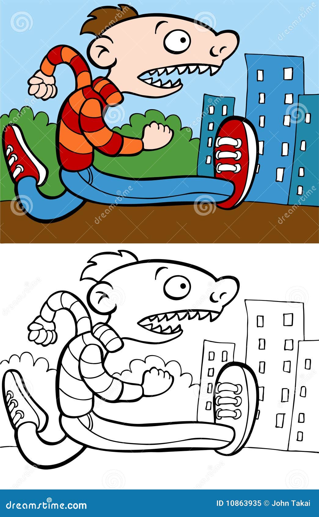 Man in a Hurry stock vector. Illustration of white, running - 10863935