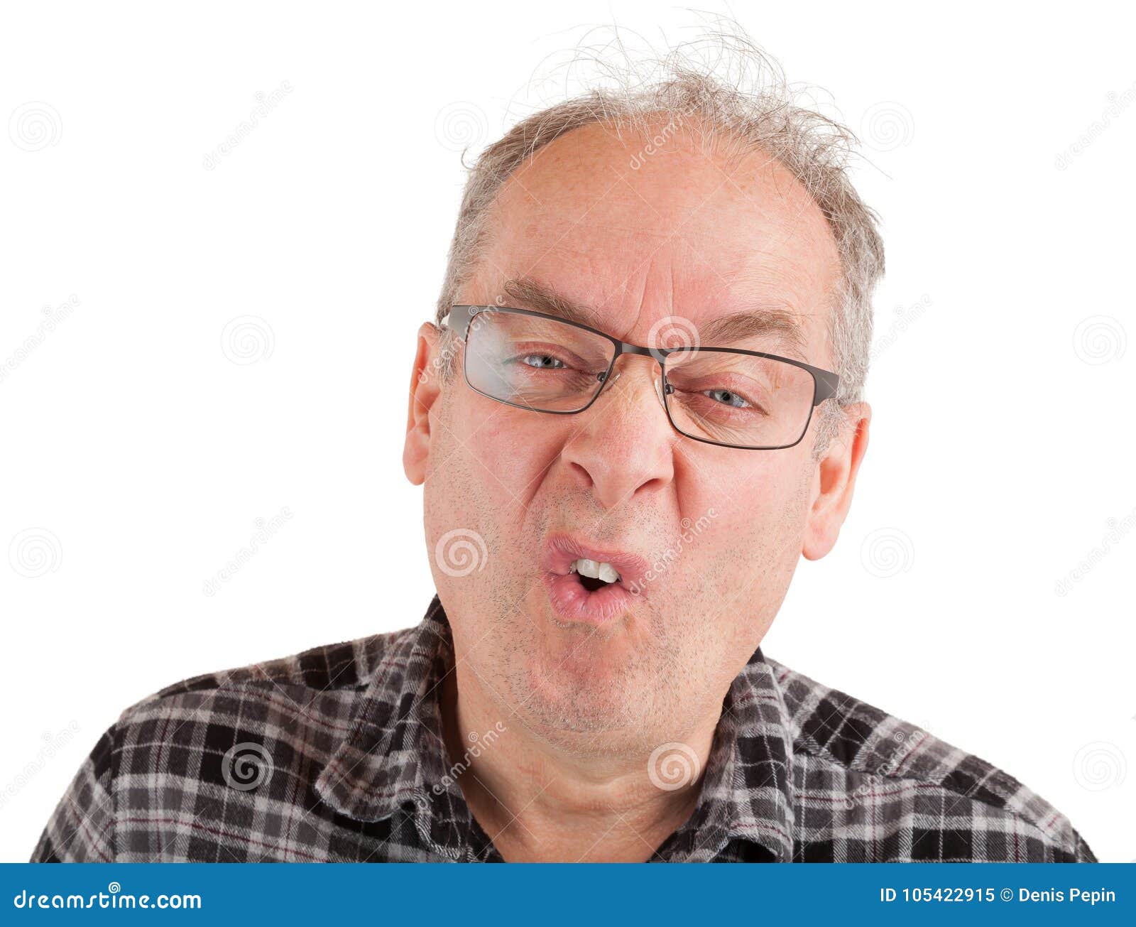Man is Hypercritical about Something Stock Image - Image of finicky ...