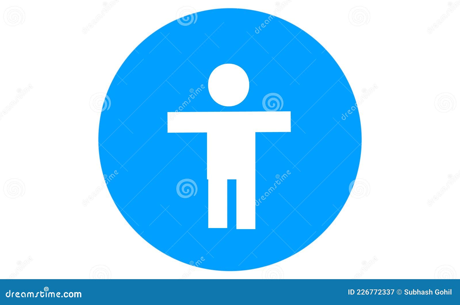 Man Icon Blue Design Background Stock Illustration - Illustration of ...