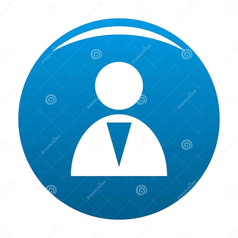 Man icon blue vector stock vector. Illustration of concept - 109402721