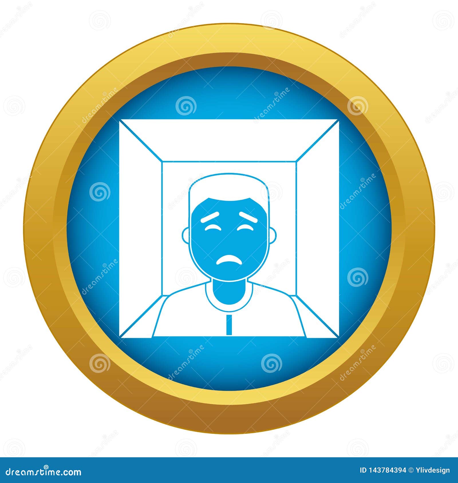 Man Icon Blue Vector Isolated Stock Vector - Illustration of character ...