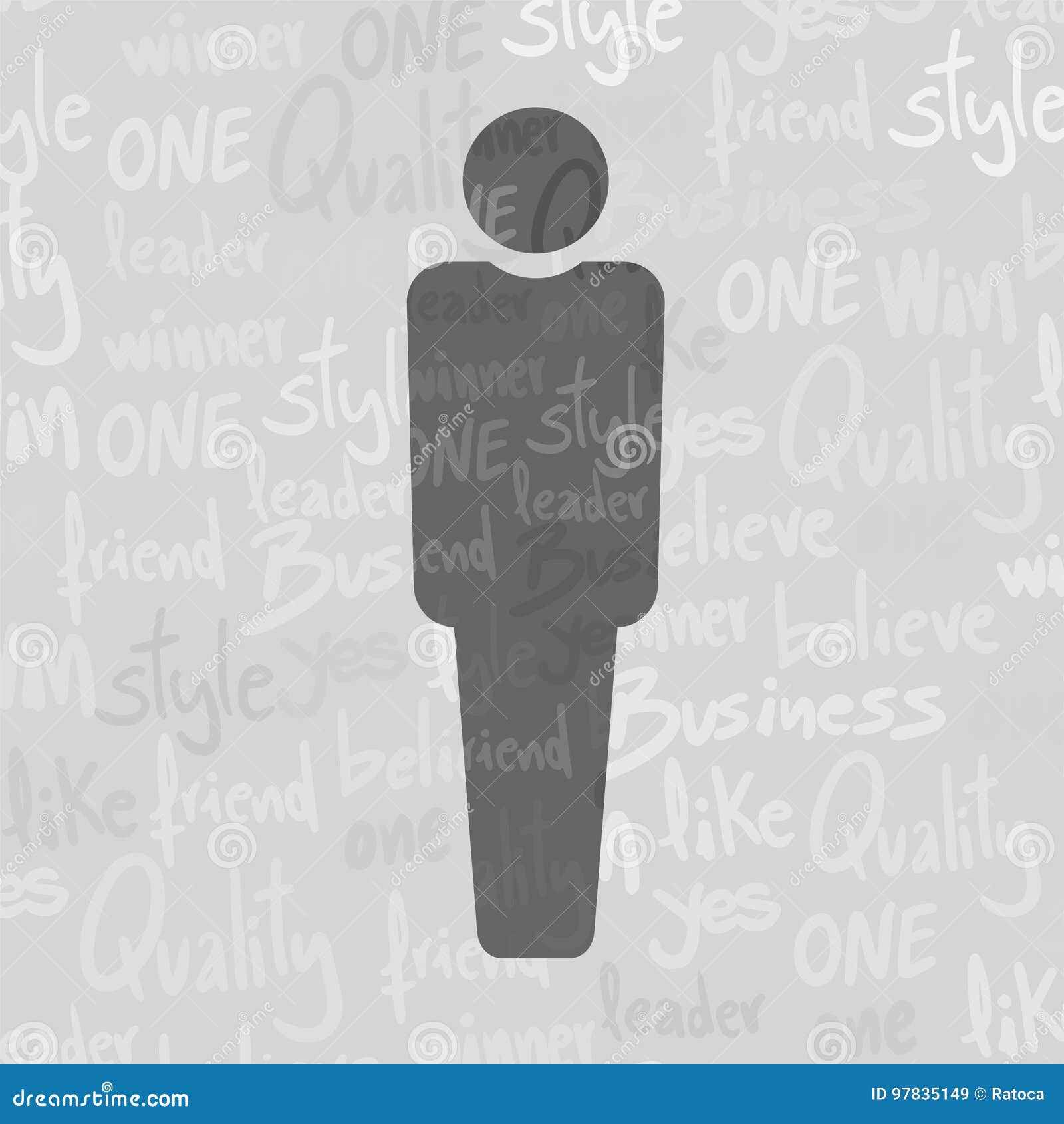 Man icon stock vector. Illustration of body, creative - 97835149