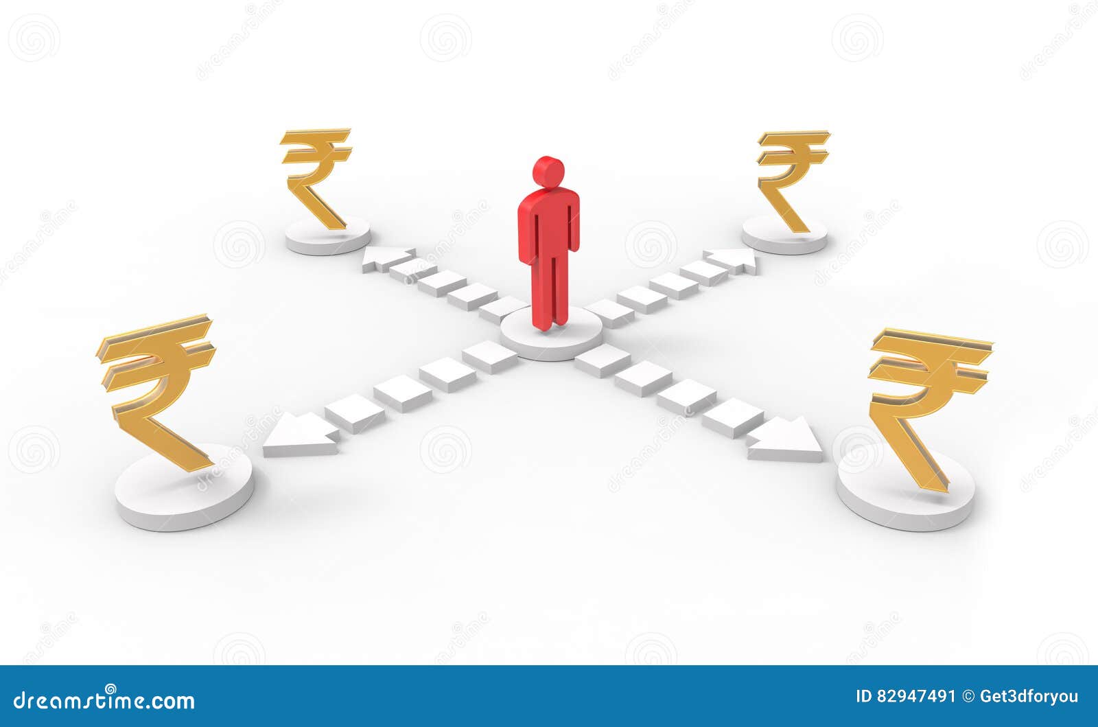 Rupee INR Symbols On Golden Balance Scales, Forex Parity Conceptual 3d ...