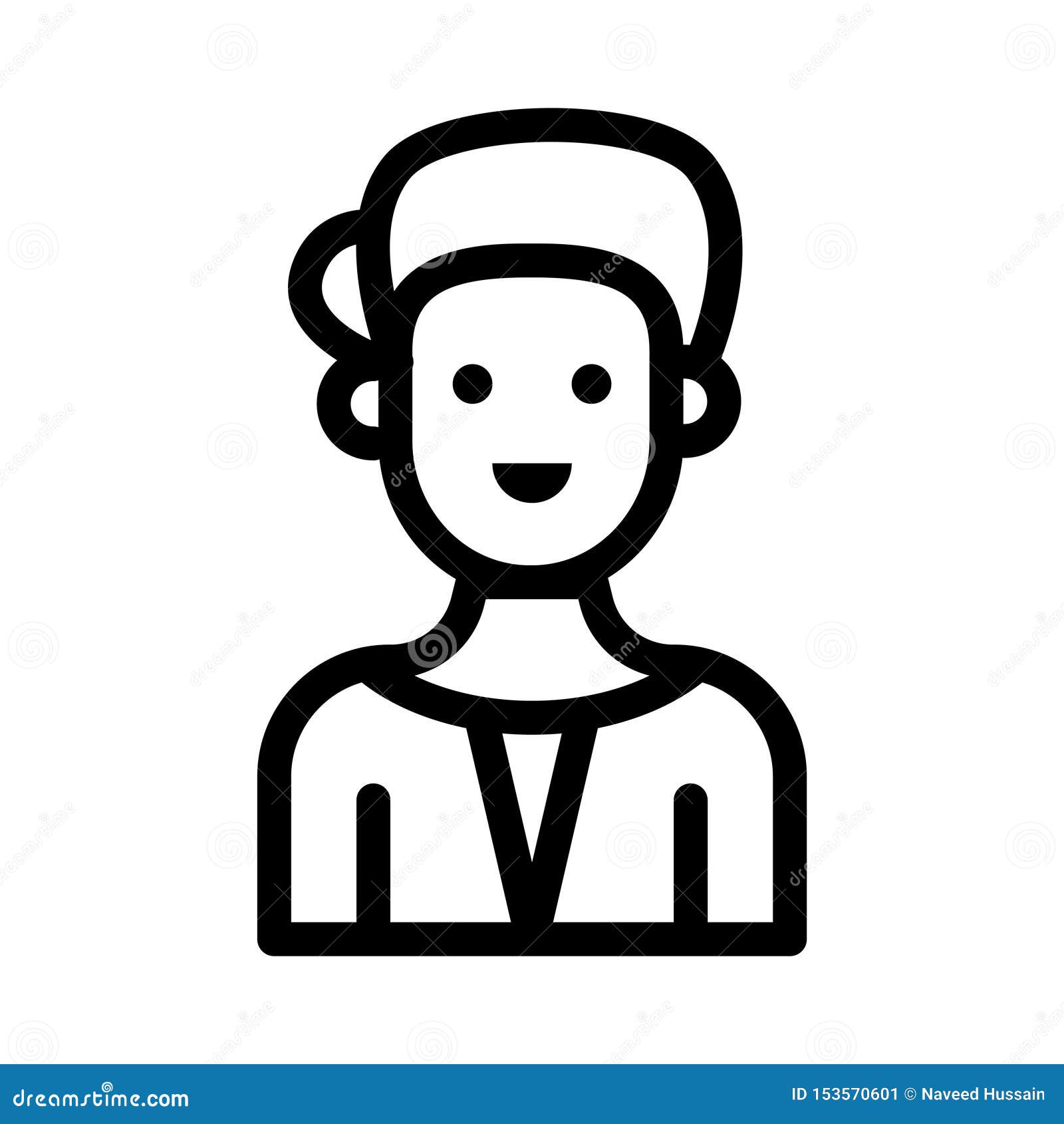 Man thin line vector icon stock vector. Illustration of elementary ...