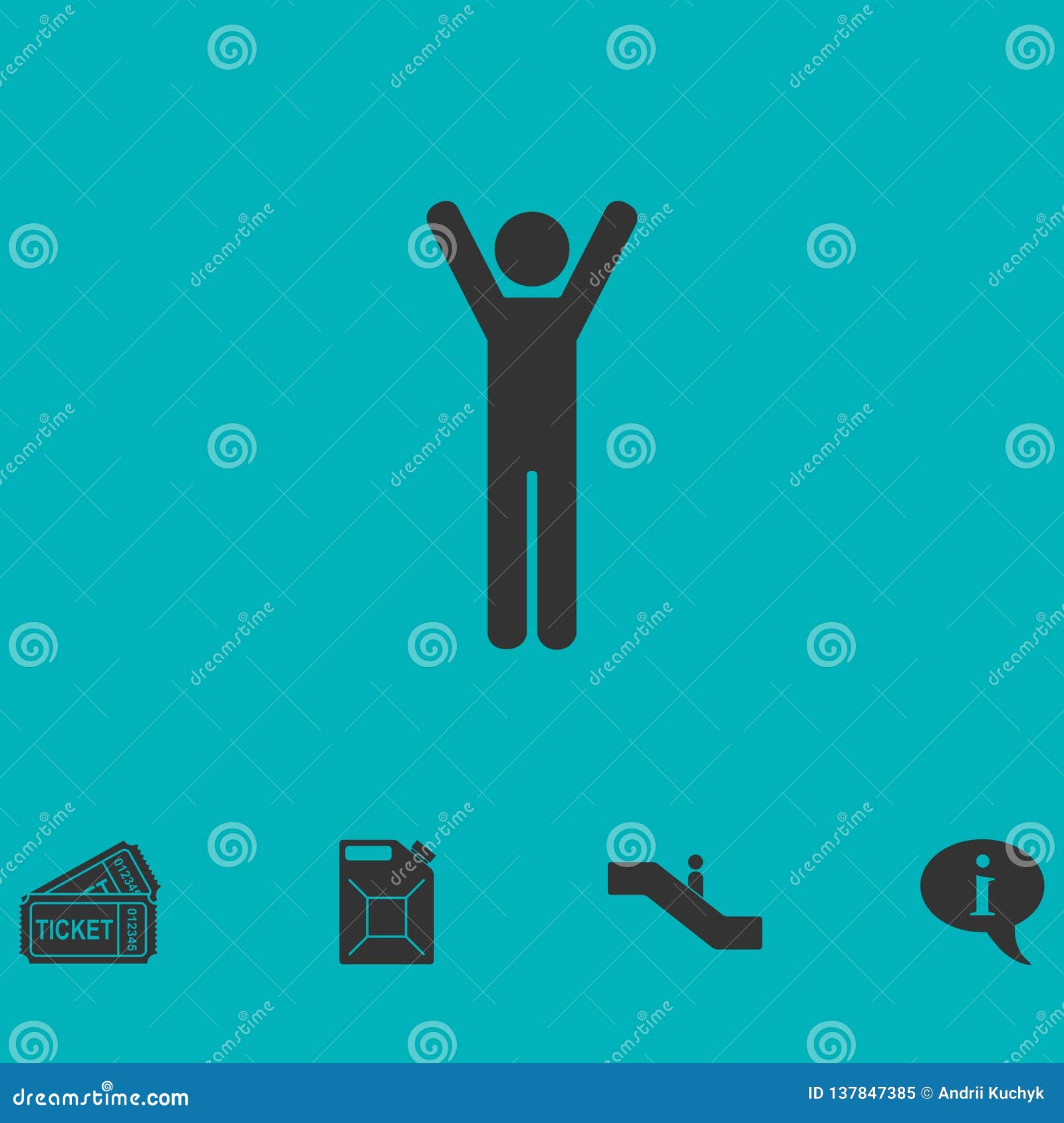 Man icon flat stock vector. Illustration of contour - 137847385