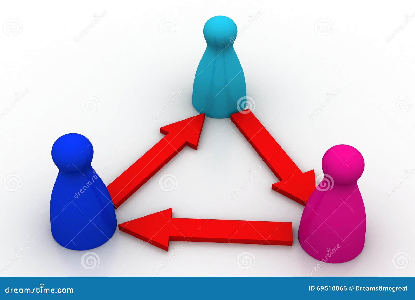 Man icon forms a triangle stock illustration. Illustration of cycle ...